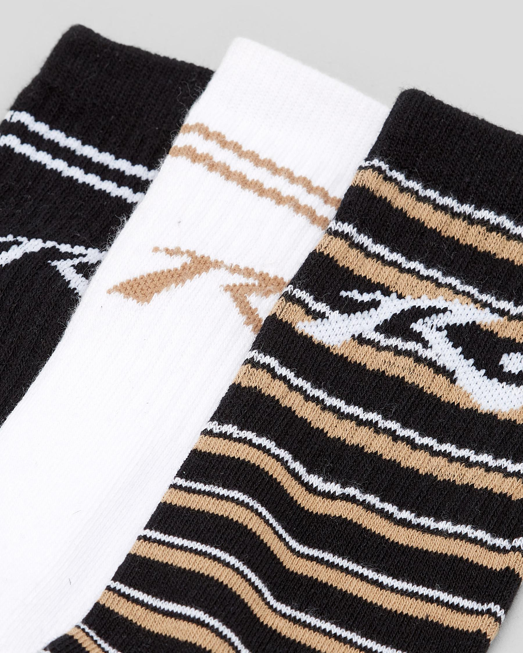 Shop Rusty Never Ever Mid Calf Socks 3 Pack In Multi - Fast Shipping ...