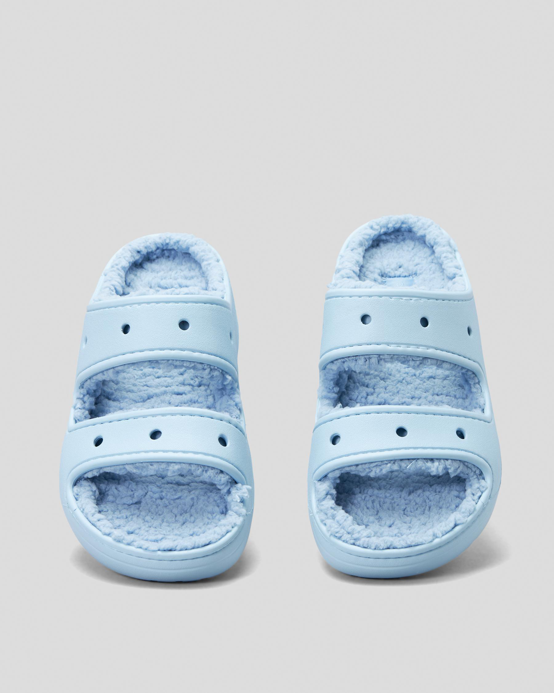 Shop Crocs Classic Cozzzy Sandals In Blue Calcite - Fast Shipping ...