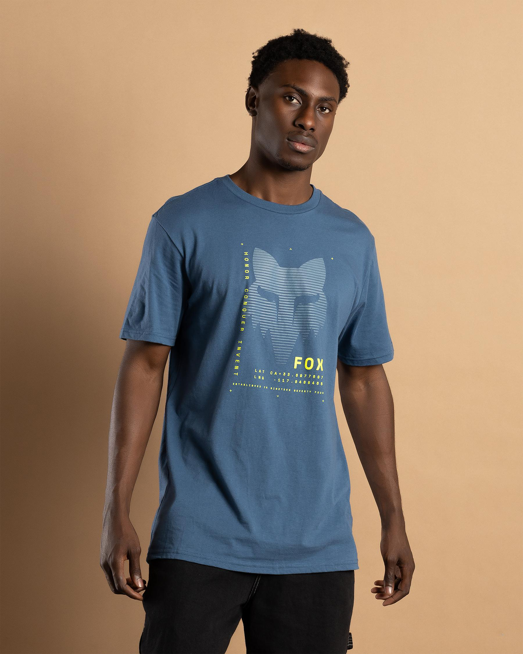 Shop Fox Dispute Premium T-Shirt In Indigo - Fast Shipping & Easy ...