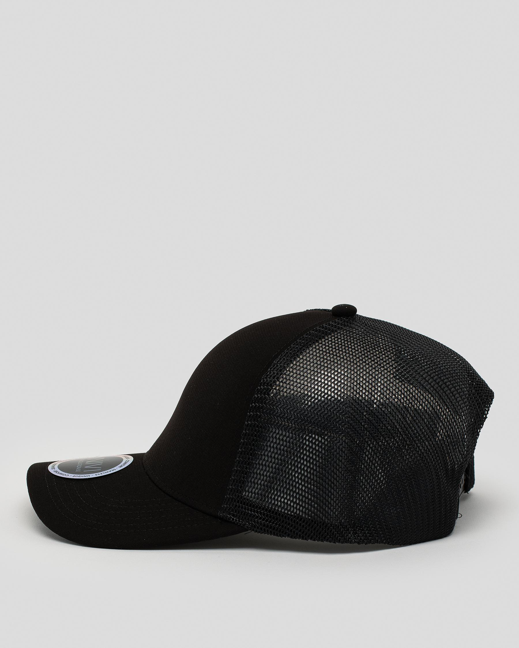 Shop INIVI Seamless 2 Panel Snapback Cap In Black - Fast Shipping ...