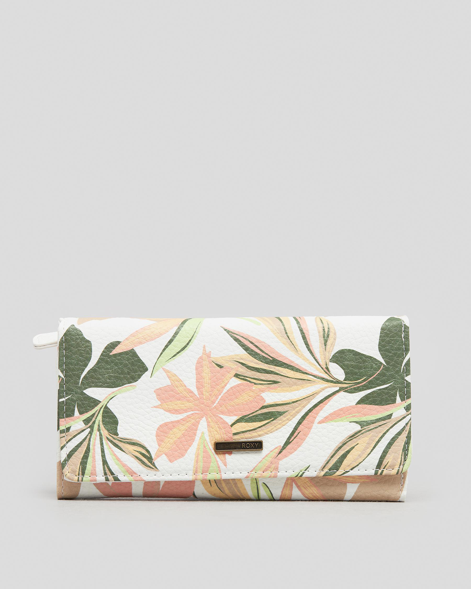 Shop Roxy Hazy Daze Wallet In Bright White Subtly Salty Mult - Fast ...