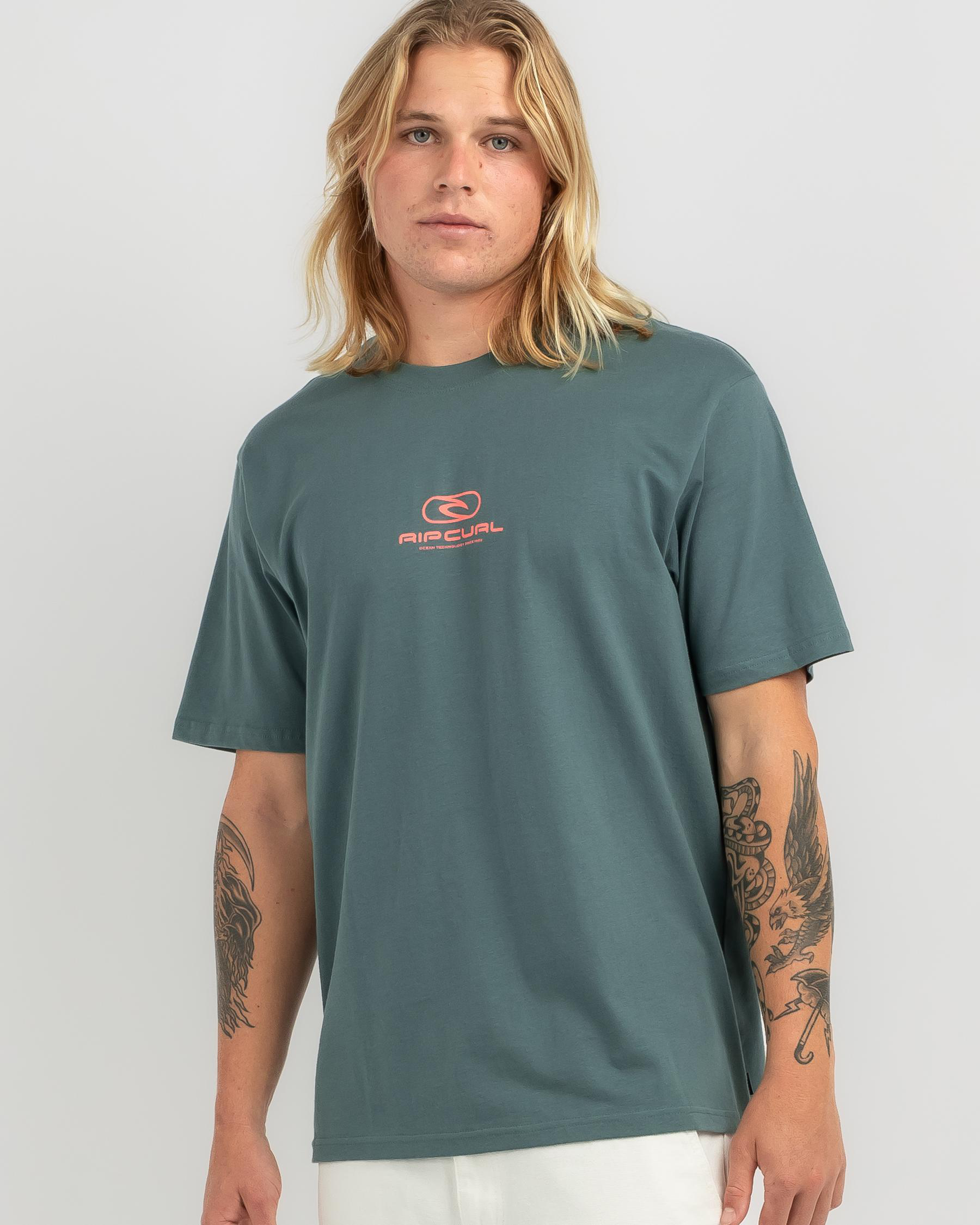 Shop Rip Curl Pill Icon T-Shirt In Bluestone - Fast Shipping & Easy ...