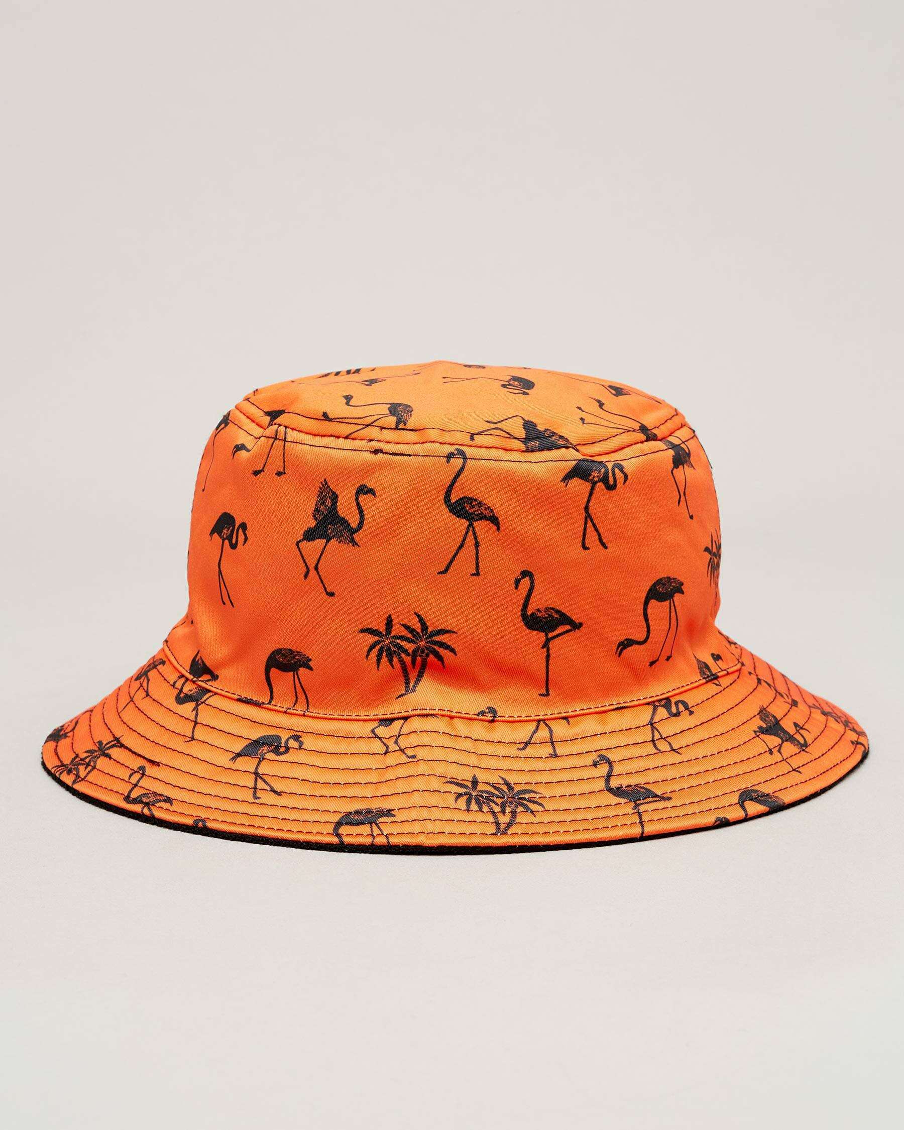Shop Lucid Flight Reversible Bucket Hat In Orange/ Black - Fast ...