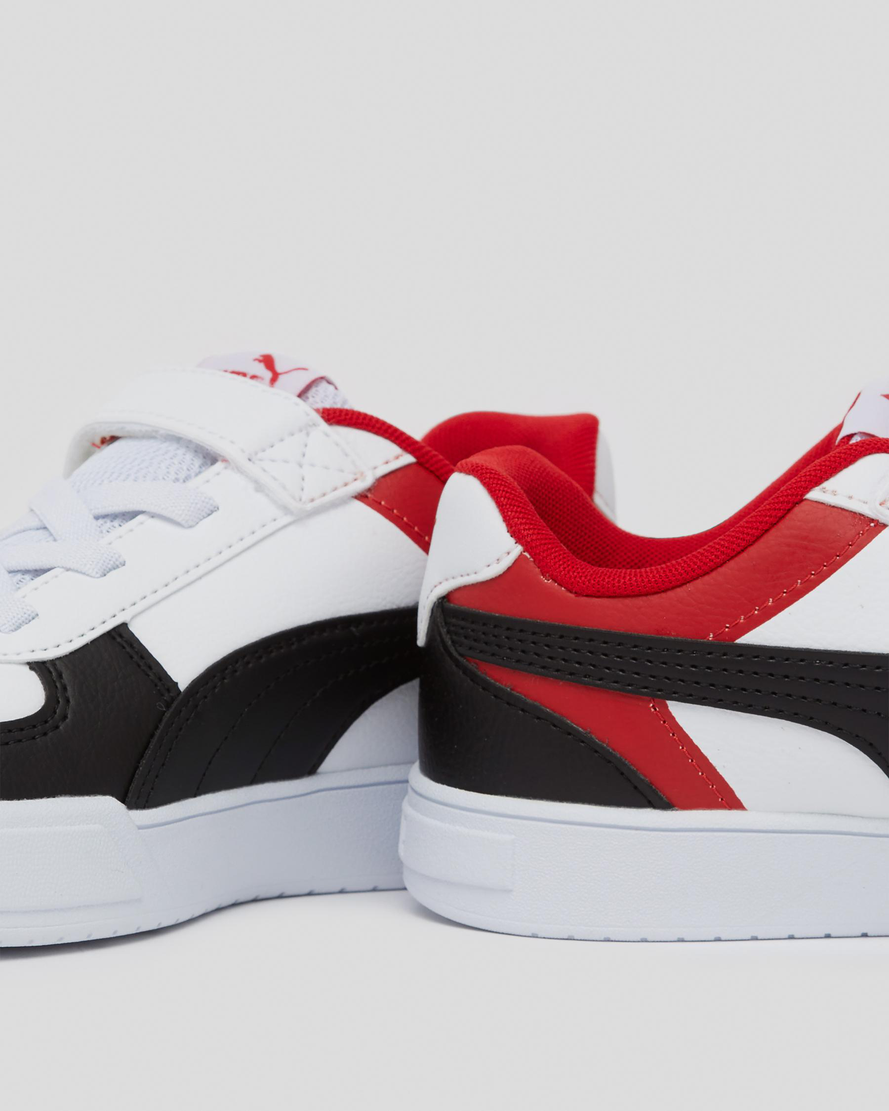 Shop Puma Junior Boys' Caven Block Shoes In Puma White-puma Black-for ...