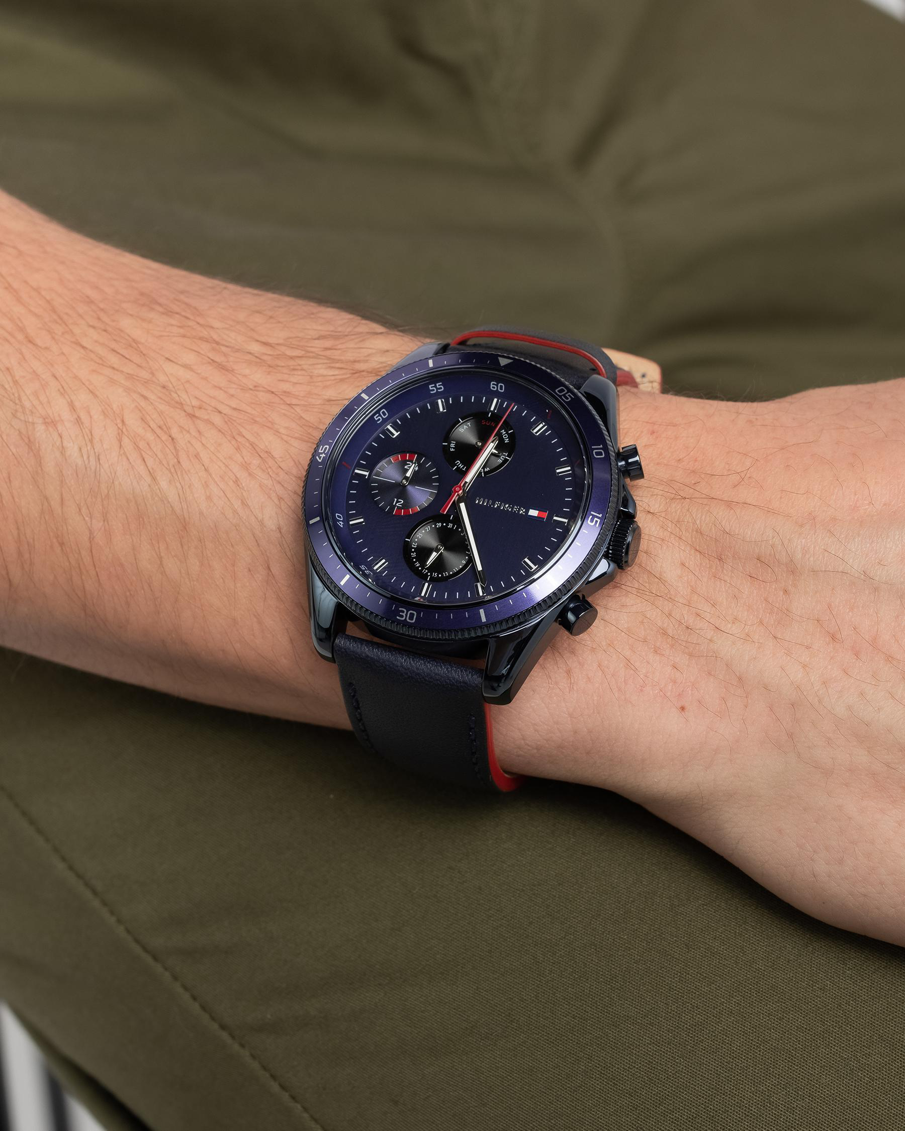 Shop Tommy Hilfiger Parker Watch In Navy/ Blue/ Dark Blue - Fast ...