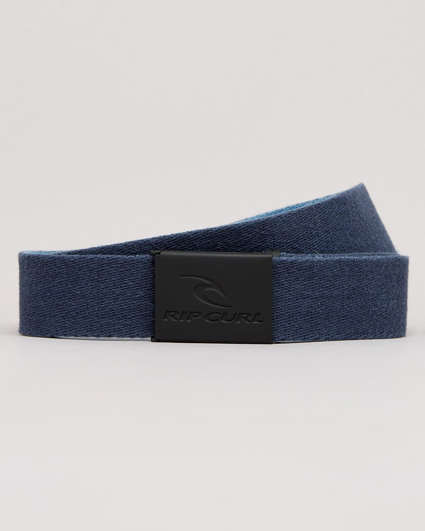 Shop Rip Curl Snap Revo Web Belt In Black/ Blue - Fast Shipping & Easy ...