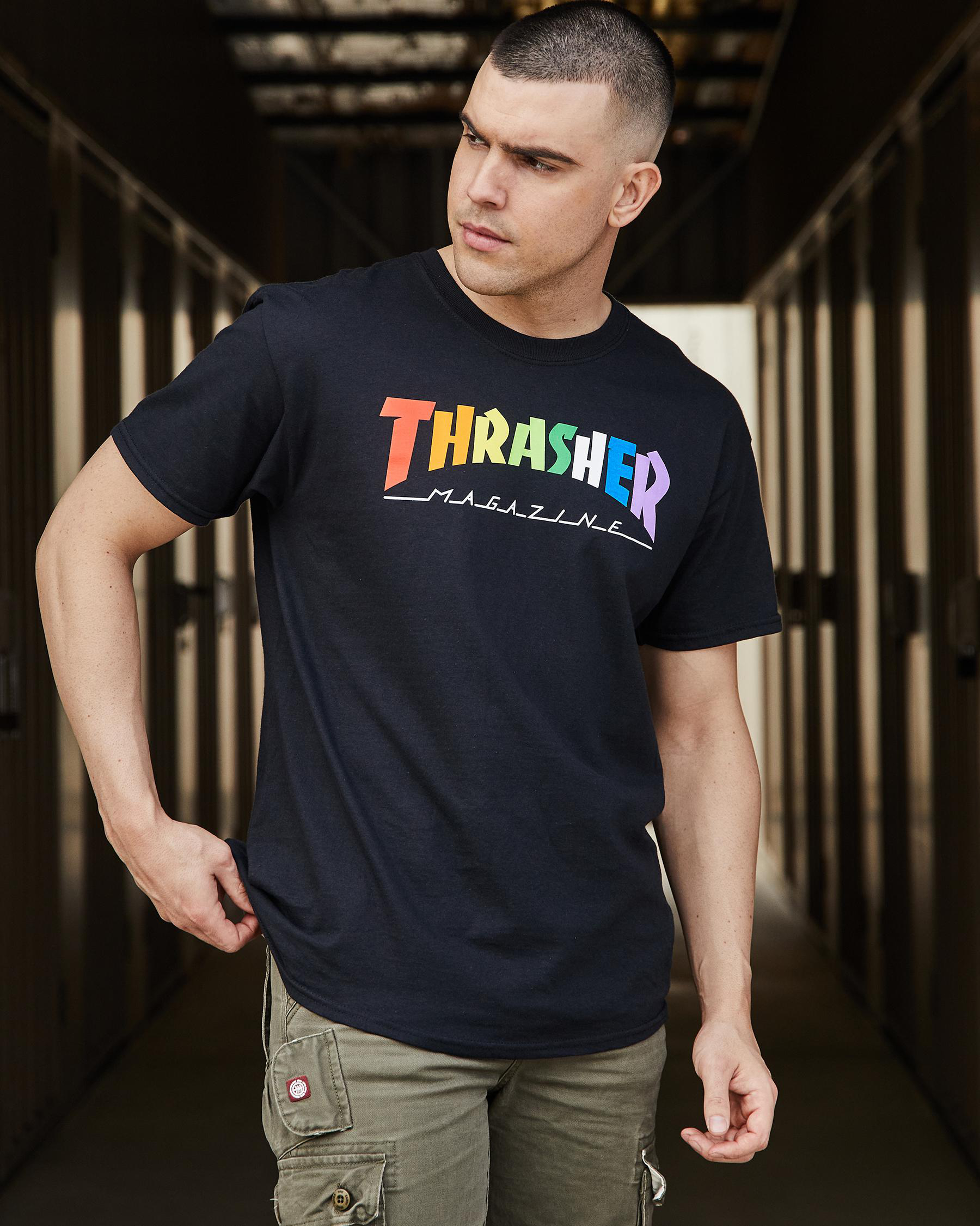 Thrasher Rainbow Mag T-Shirt In Black - Fast Shipping & Easy Returns - City Beach Australia