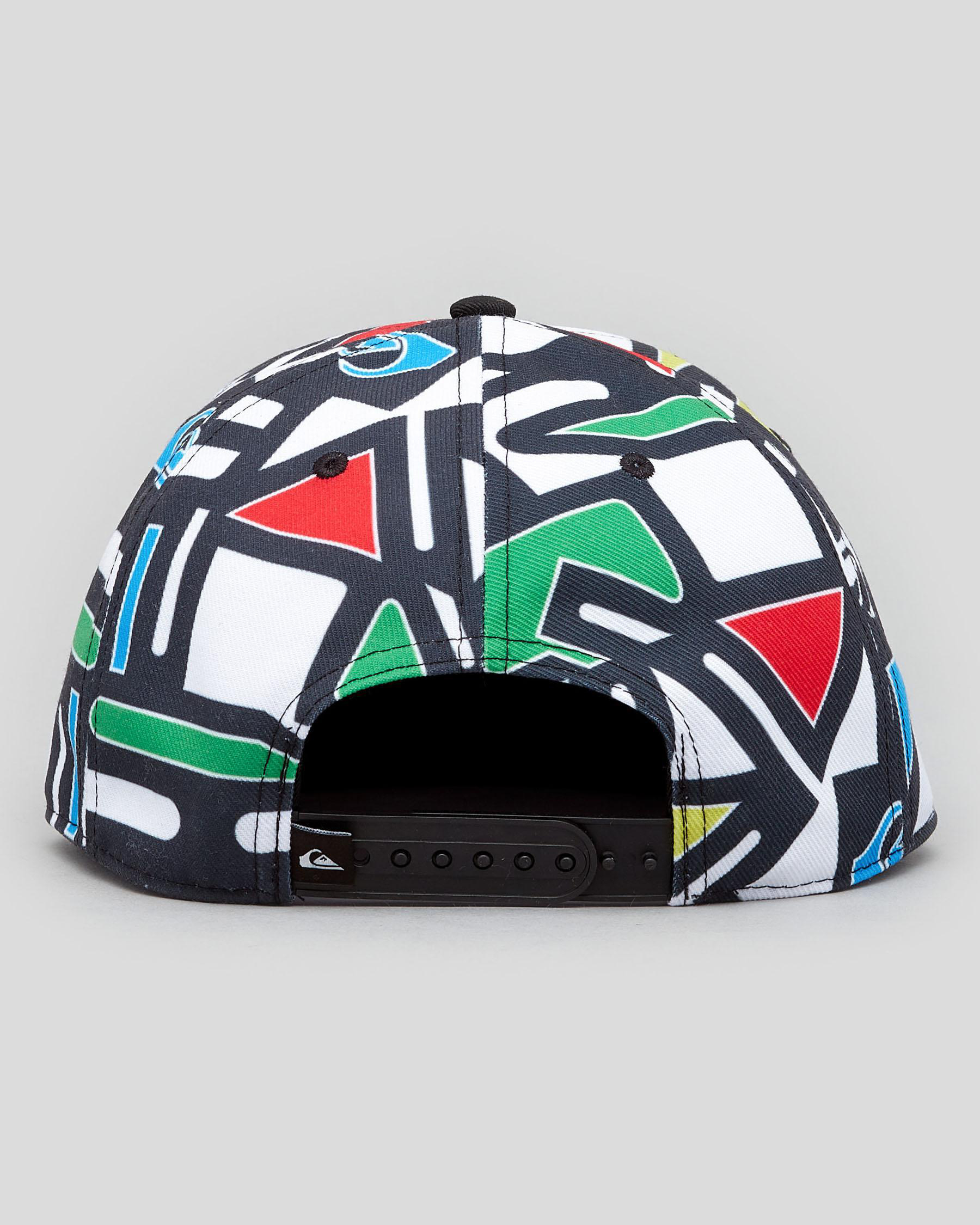 Shop Quiksilver Boys' Lil Compin Snapback Cap In Black - Fast Shipping ...