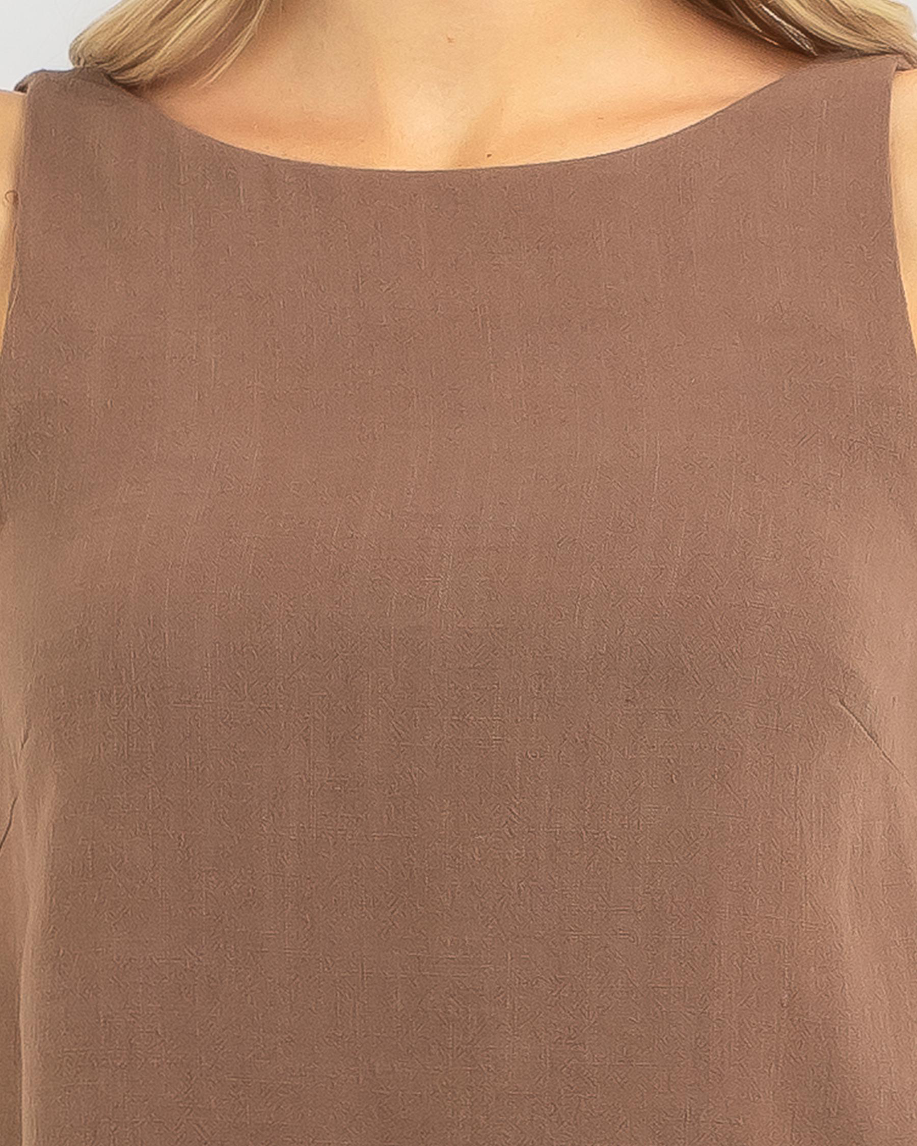 Shop Mooloola Olli Dallis Top In Choc - Fast Shipping & Easy Returns ...