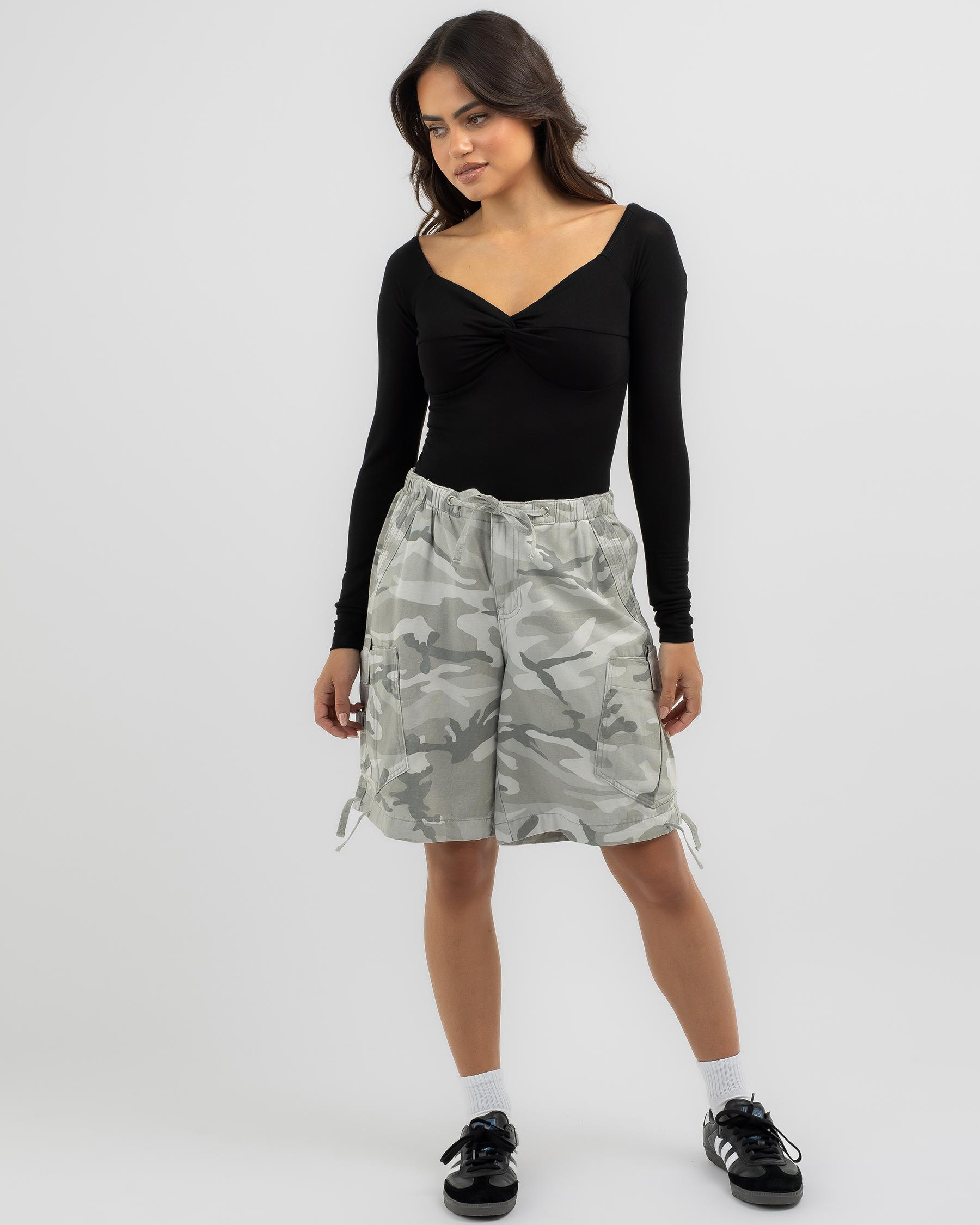 Shop Thanne Isla Off Shoulder Bodysuit In Black - Fast Shipping & Easy ...