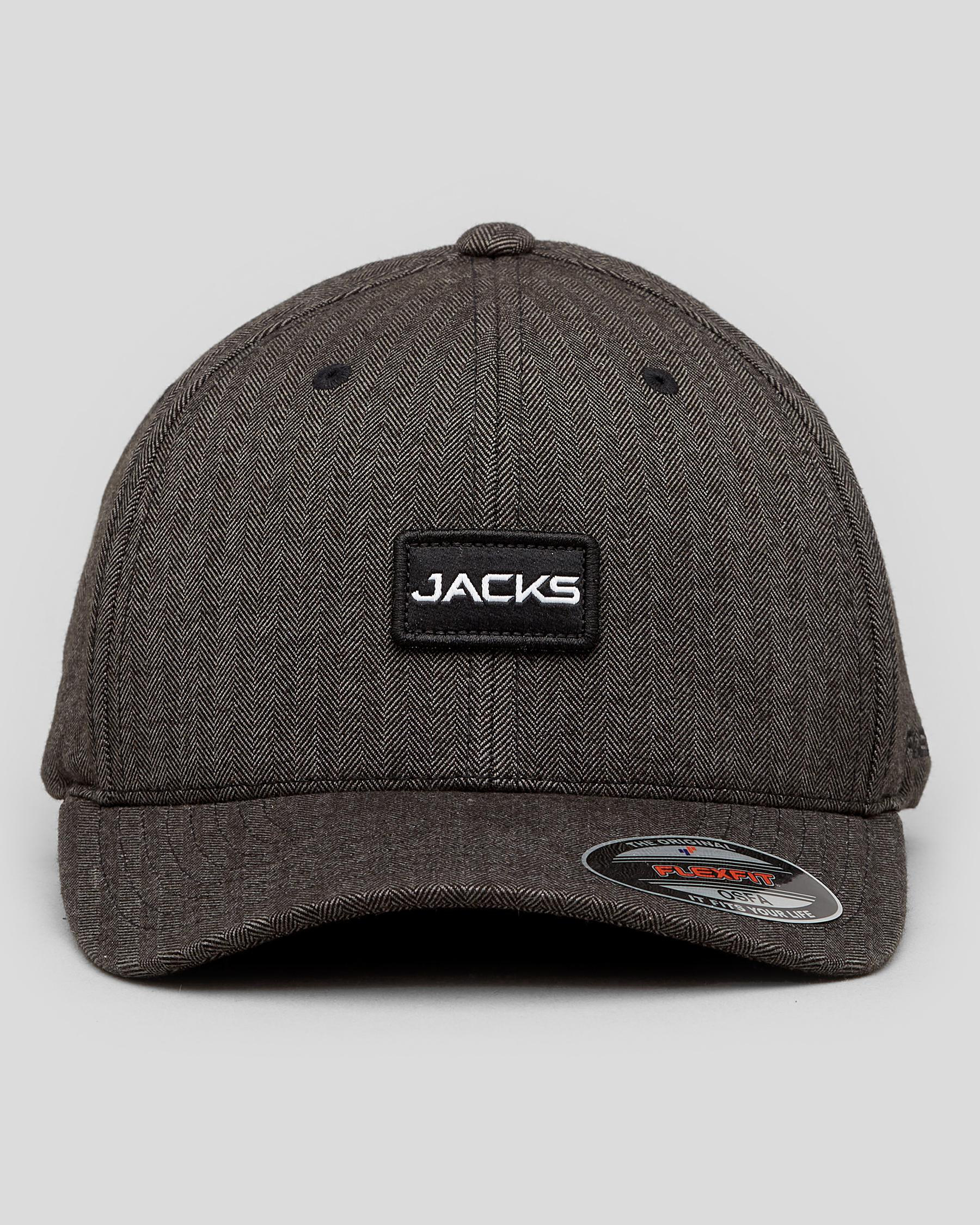 Shop Jacks Torquay Flexfit Cap In Grey Herringbone - Fast Shipping ...