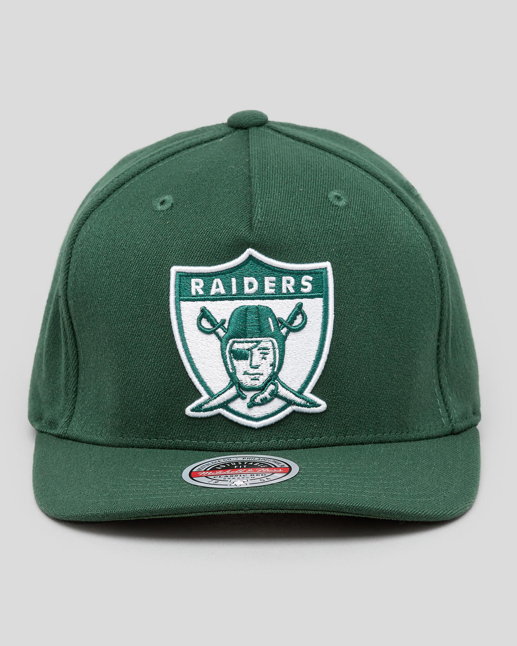 Shop Mitchell & Ness Las Vegas Raiders Clear Field Pinch Panel Snapback ...