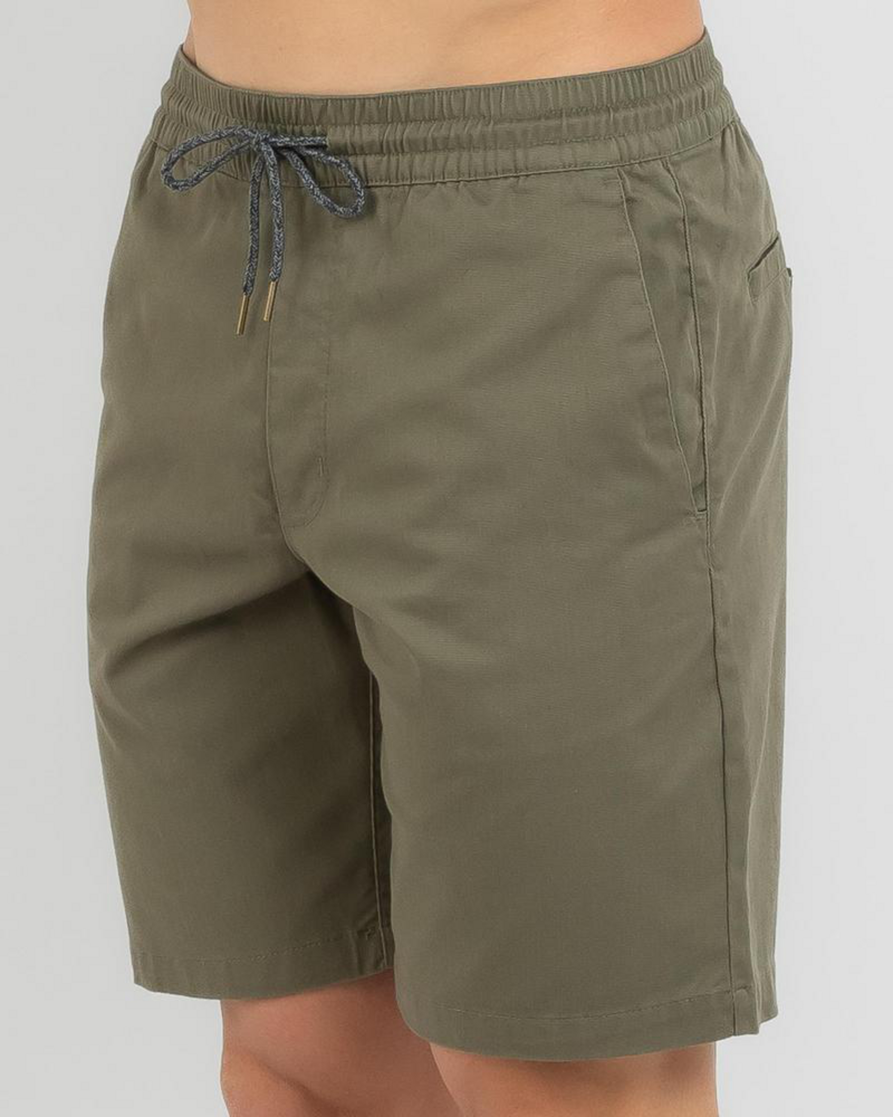 Shop Volcom Fricken EW 19" Walk Shorts In Winter Moss - Fast Shipping ...