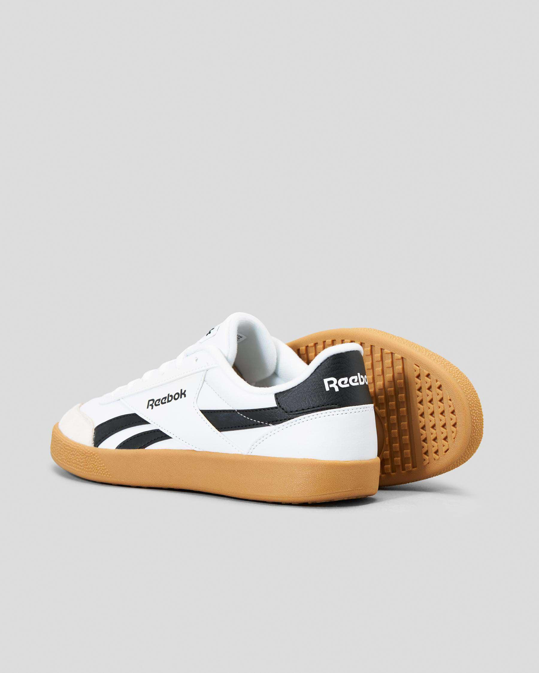 Shop Reebok Womens Smash Edge Shoes In White/black/gum - Fast Shipping ...