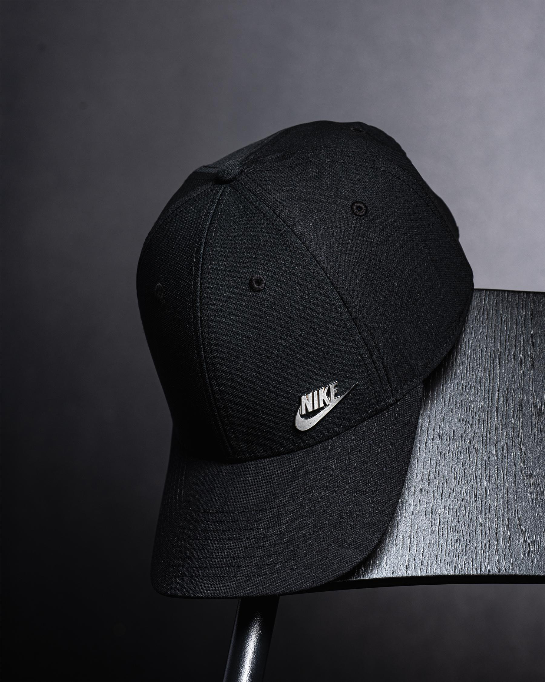 Shop Nike Club Cap In Black/metalic Silver - Fast Shipping & Easy ...