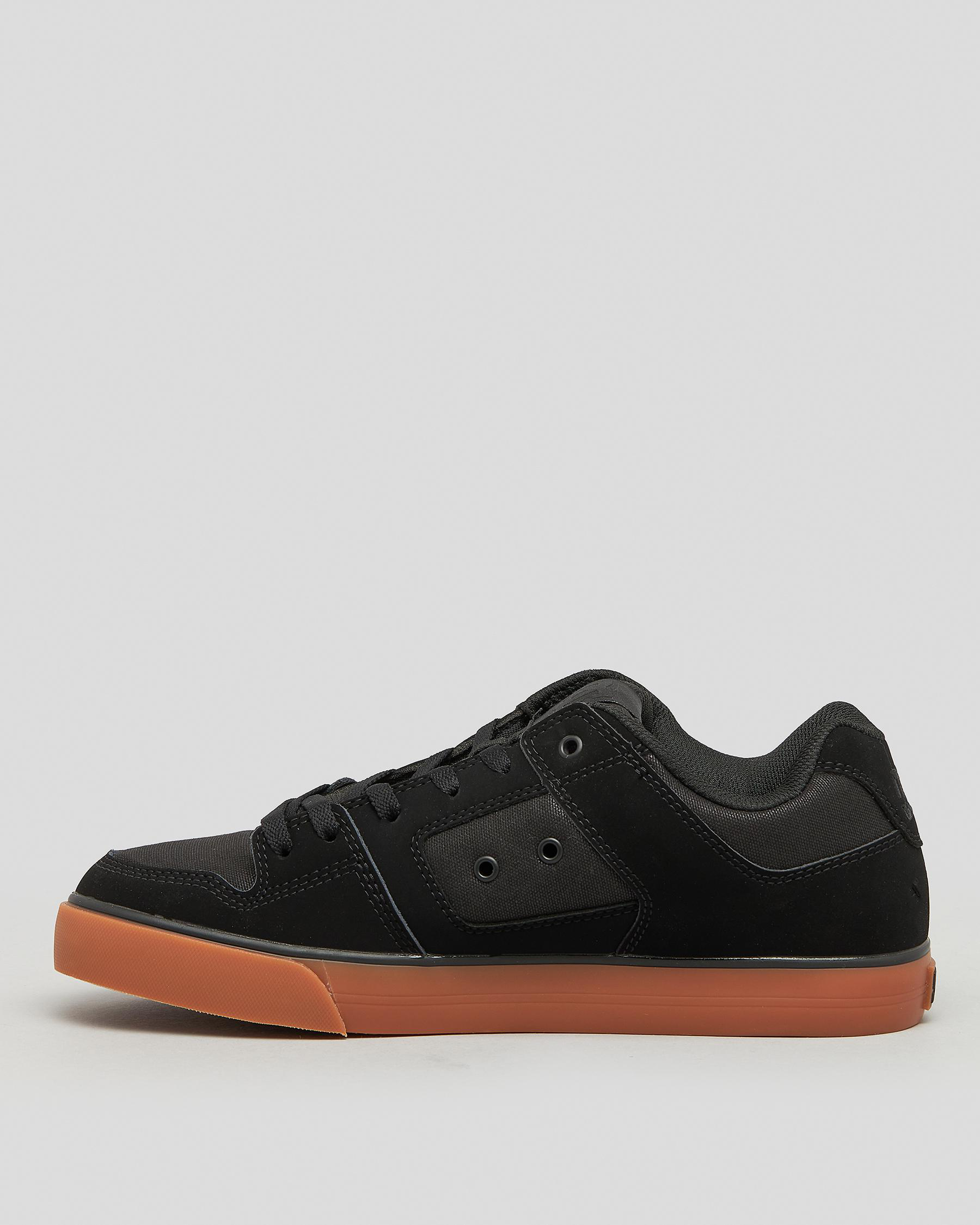 Shop DC Shoes Pure Shoes In Black/gum - Fast Shipping & Easy Returns ...