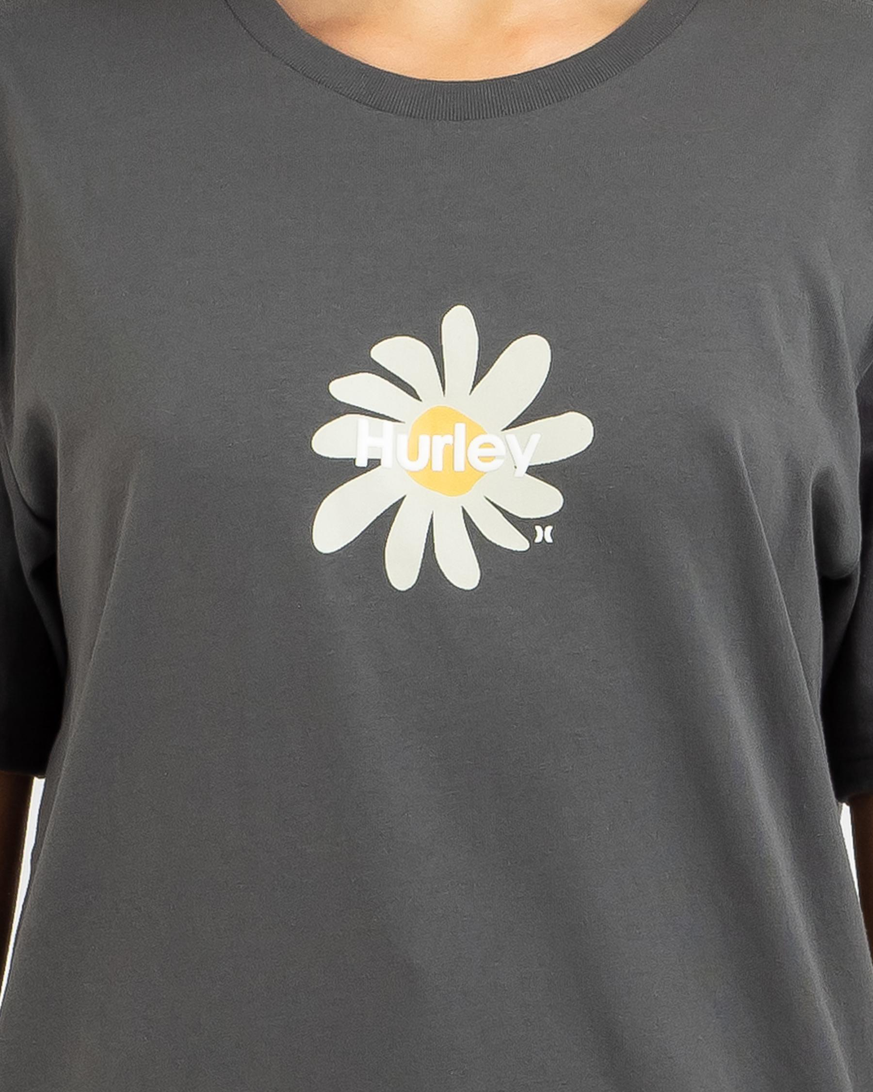 Shop Hurley Daisy T-Shirt In Ion Grey - Fast Shipping & Easy Returns ...