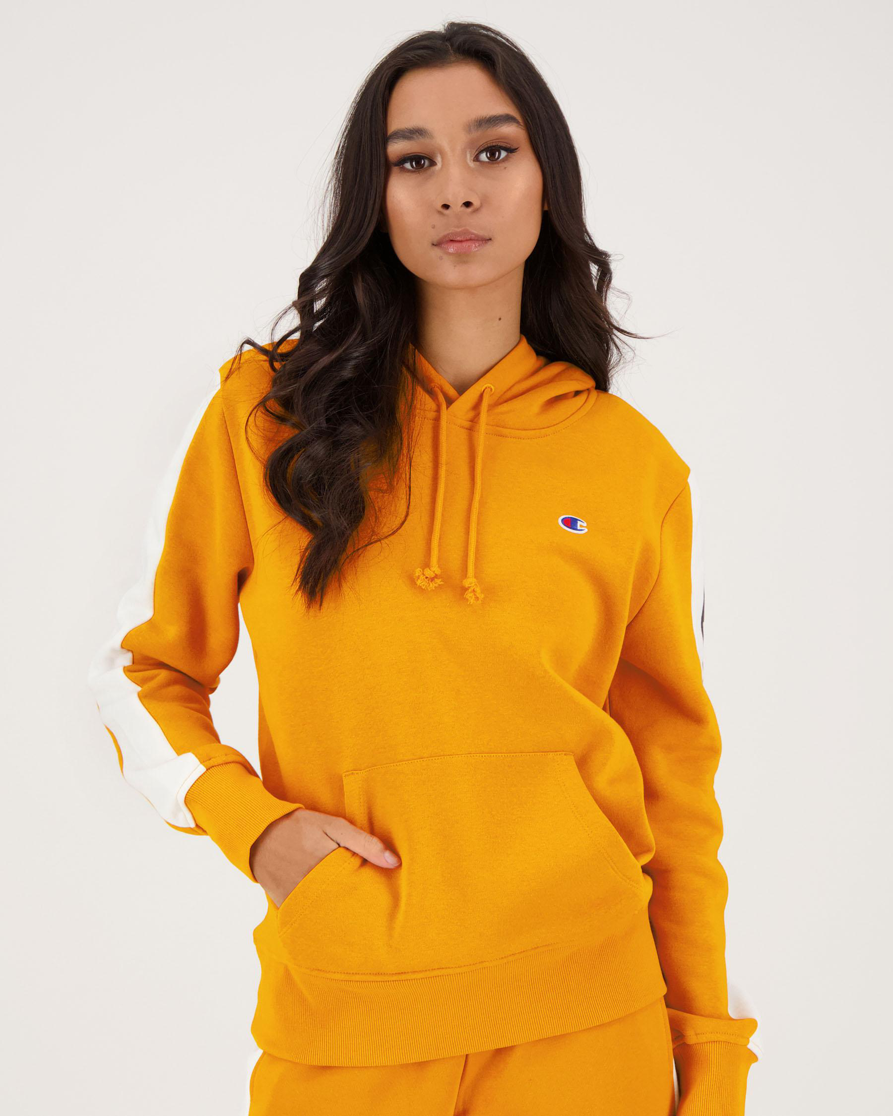 Shop Champion Panel Hoodie In Caramel Chai - Fast Shipping & Easy ...