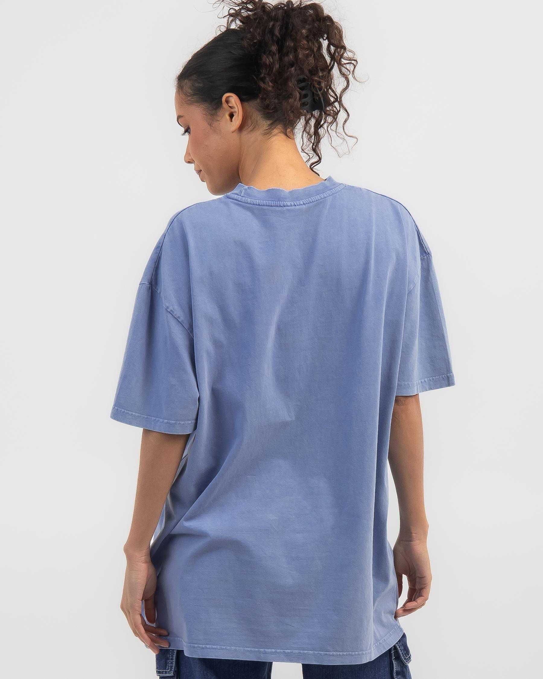 Shop Wndrr Hoxton Vintage Fit T-Shirt In Washed Blue - Fast Shipping ...