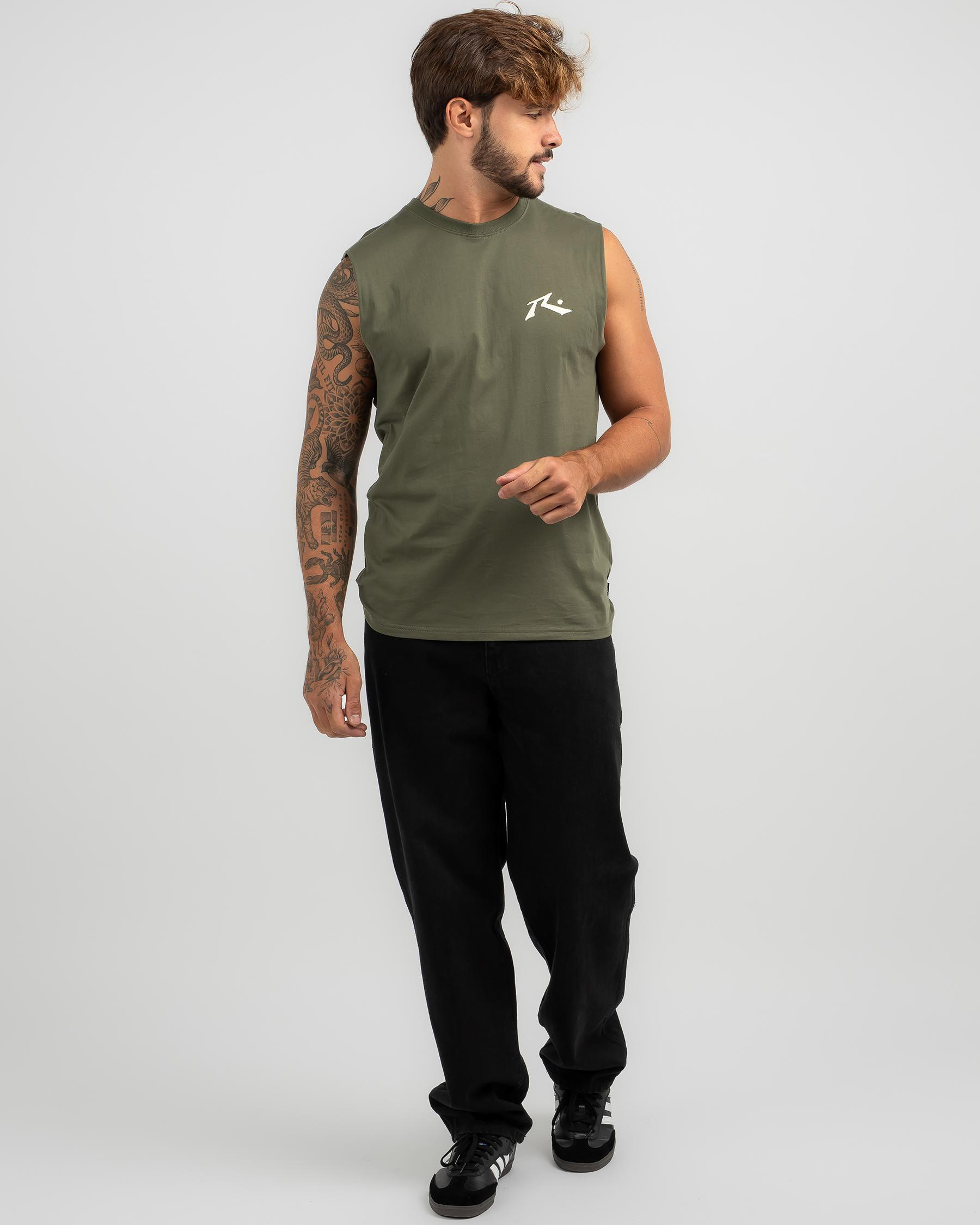 Shop Rusty Competition Muscle Tank In Rifle Green - Fast Shipping ...