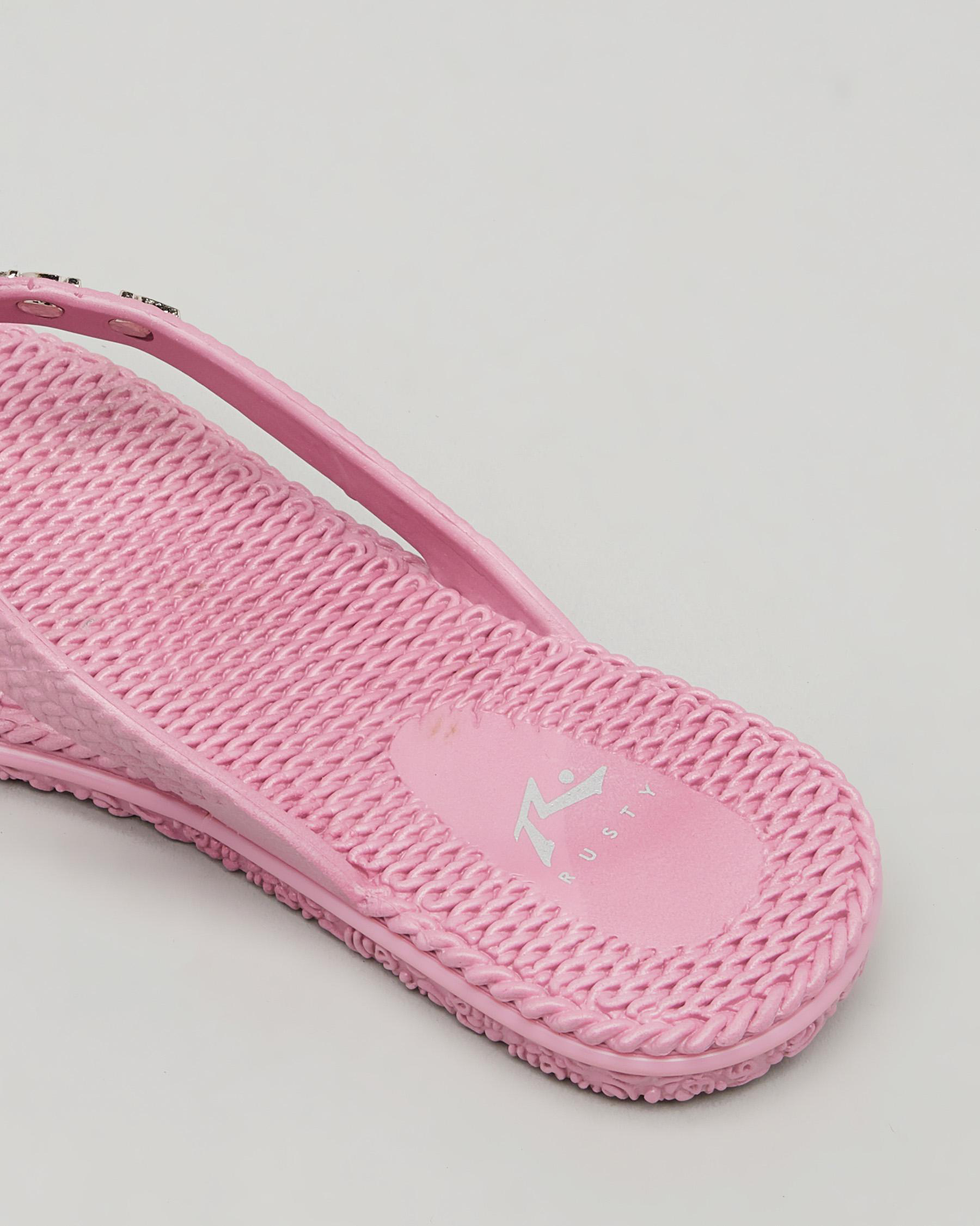 Shop Rusty Girls' Flippin' Thongs In Heather Rose - Fast Shipping ...