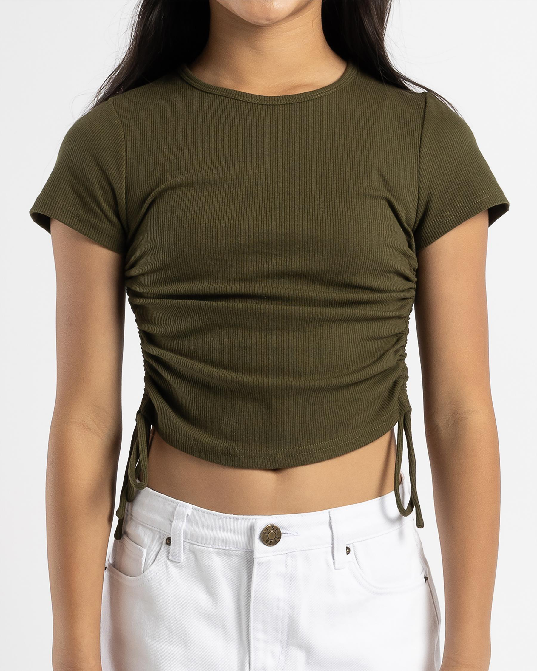 Shop Ava And Ever Girls' Kenny Top In Khaki - Fast Shipping & Easy ...