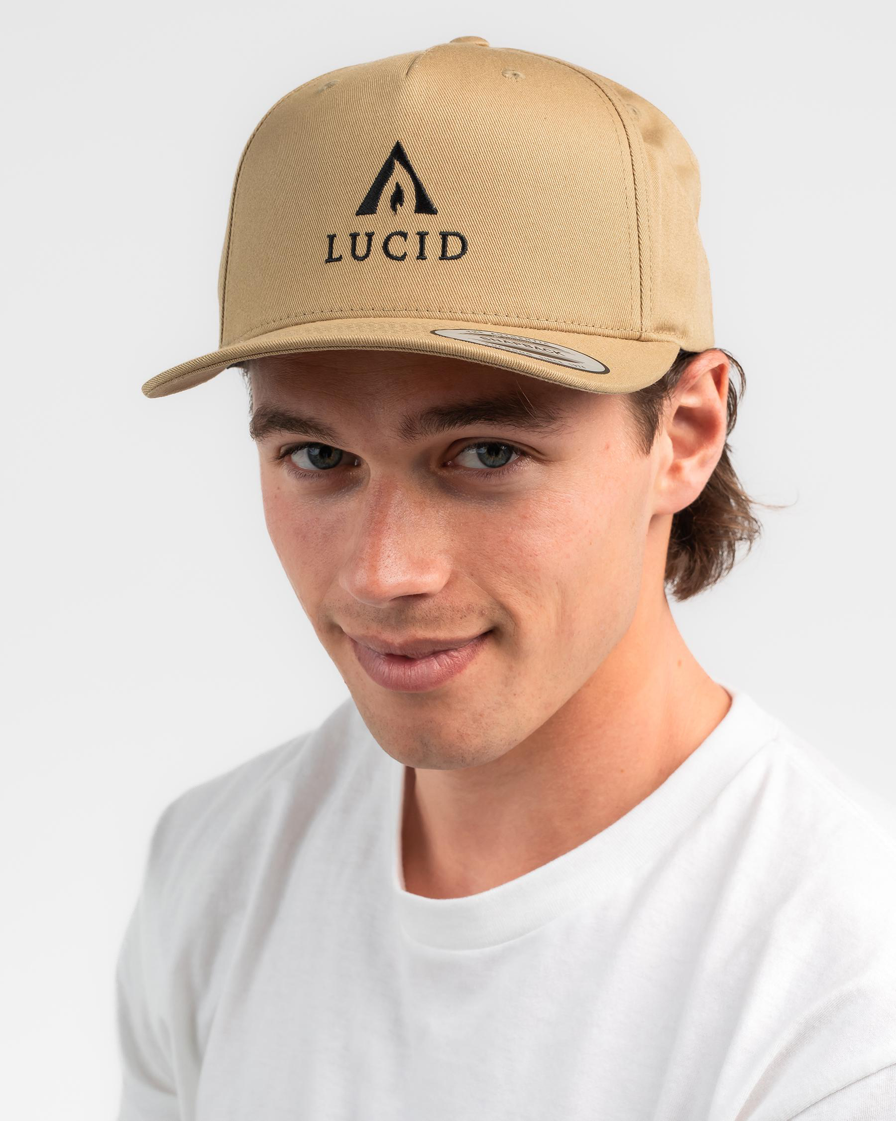 Lucid Flamed Snapback Cap In Khaki - Fast Shipping & Easy Returns ...
