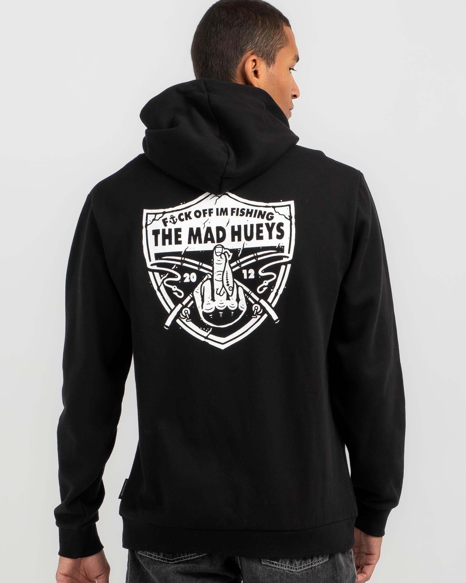 Shop The Mad Hueys Raider Fk Off Fishing Hoodie In Black - Fast Shipping & Easy Returns - City ...