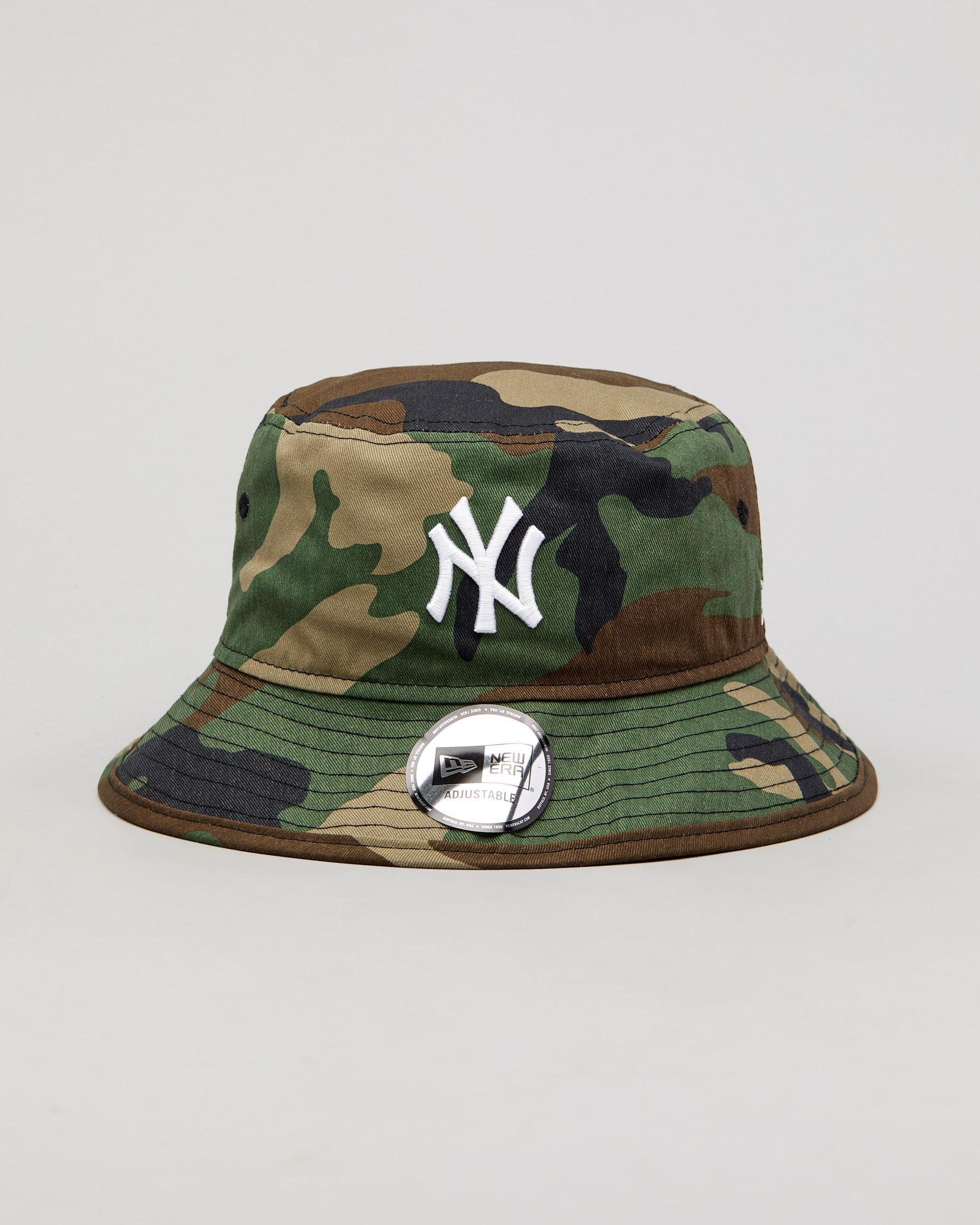 New Era Yankees Camo Bucket Hat In Woodland Camo - FREE* Shipping ...