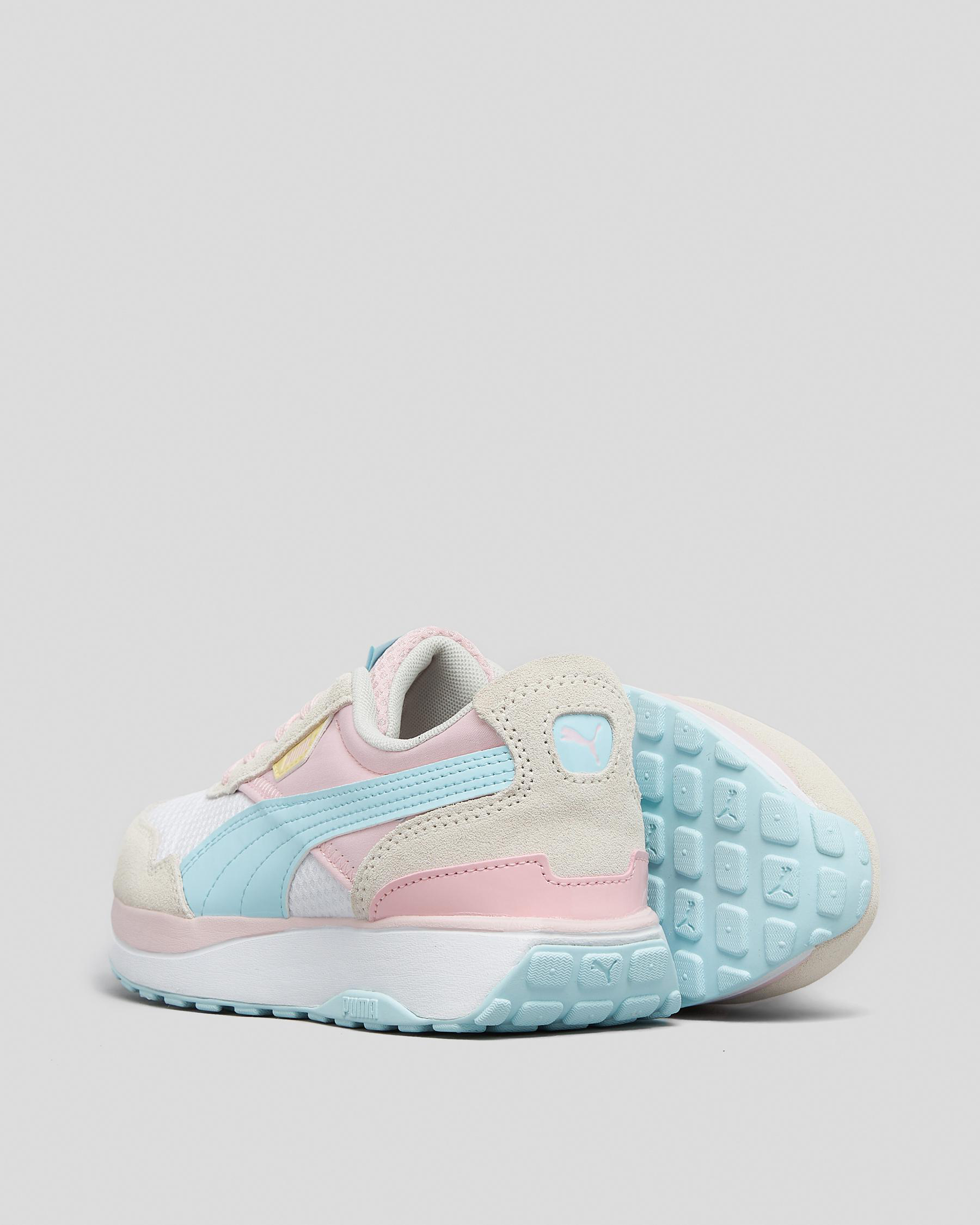 Shop Puma Girls' Cruise Rider Peony Shoes In Almond Blossom/light Aqua ...