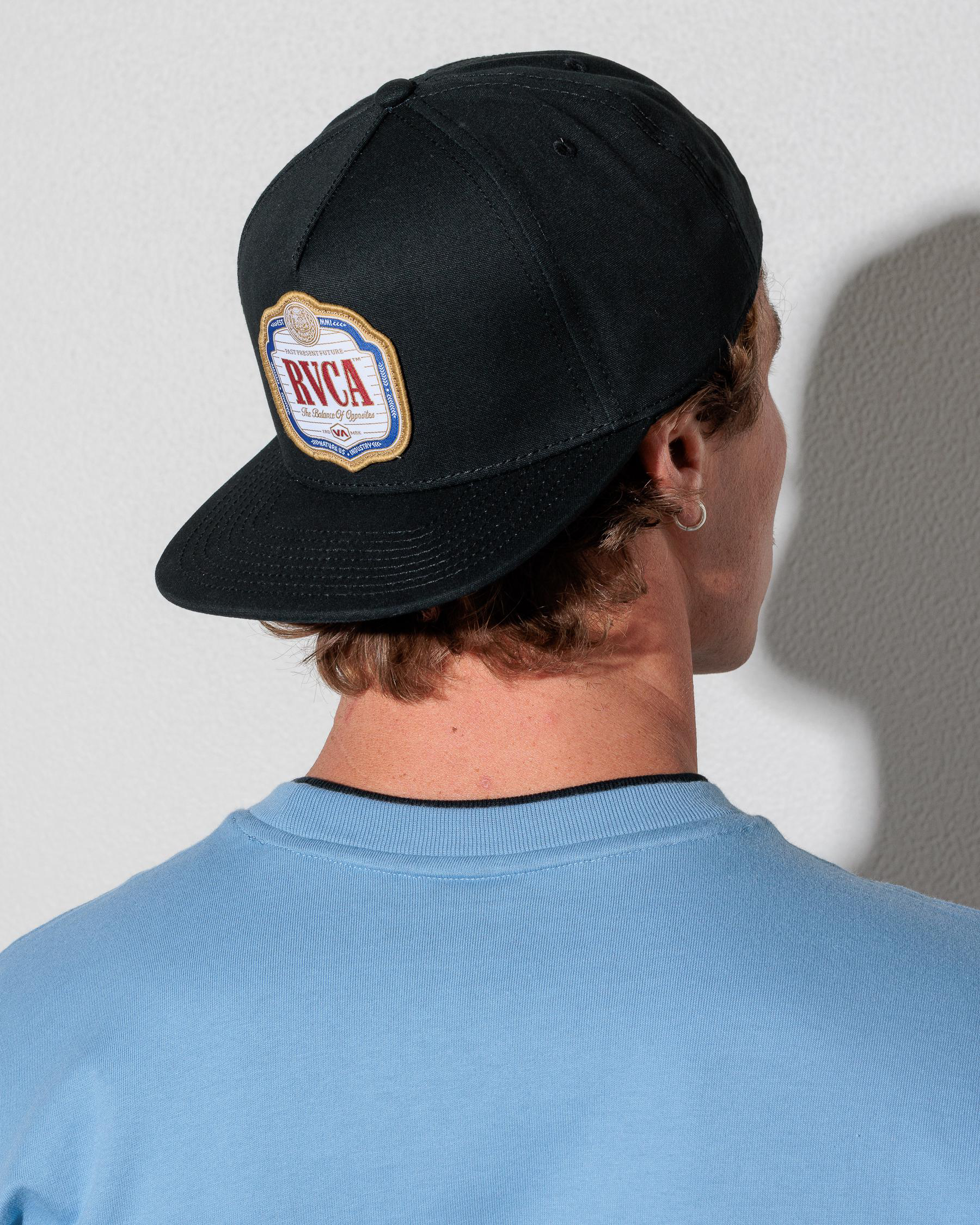 Shop RVCA Philsner Snapback In Black - Fast Shipping & Easy Returns ...