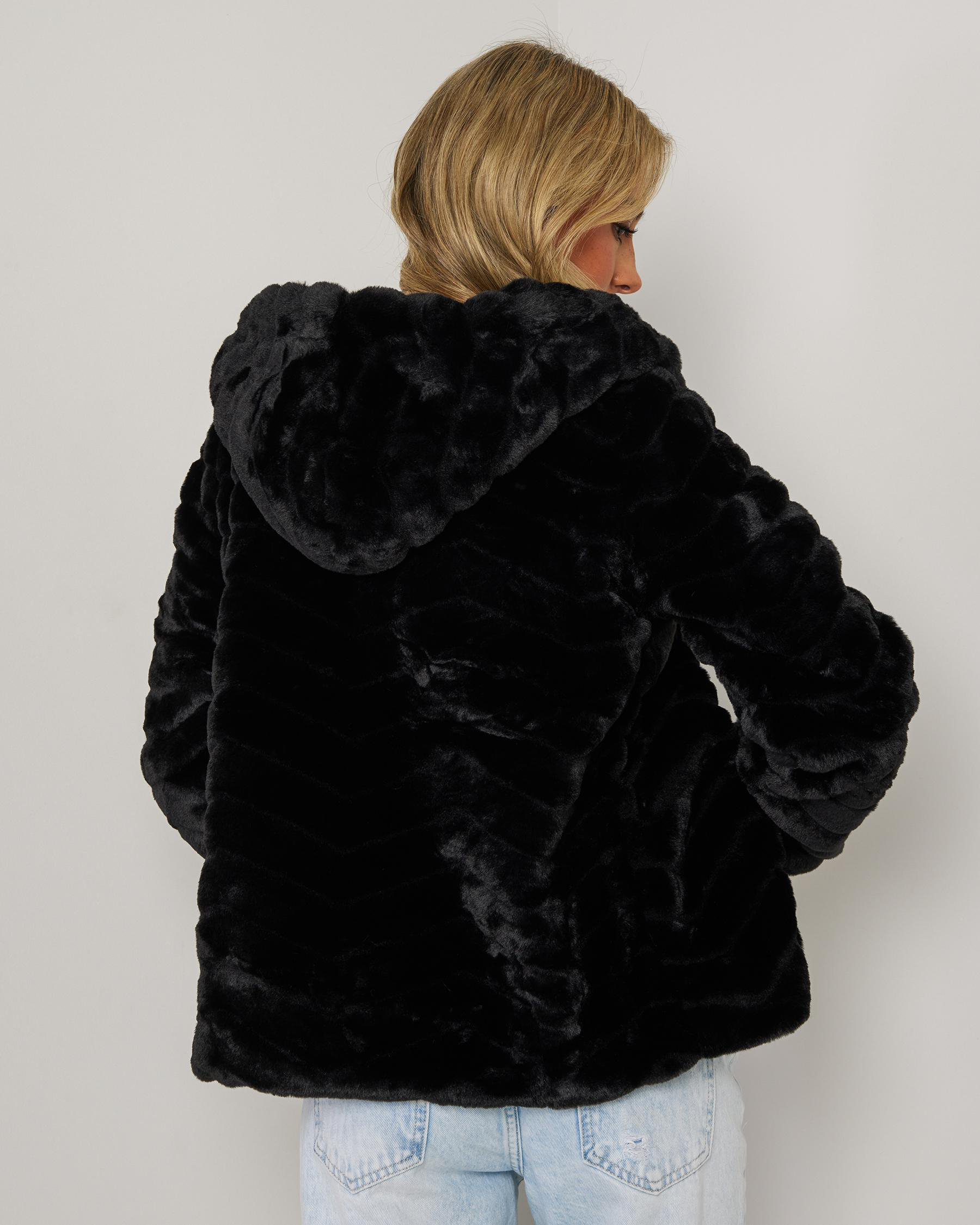Mooloola Moulin Faux Fur Jacket In Black | City Beach Australia