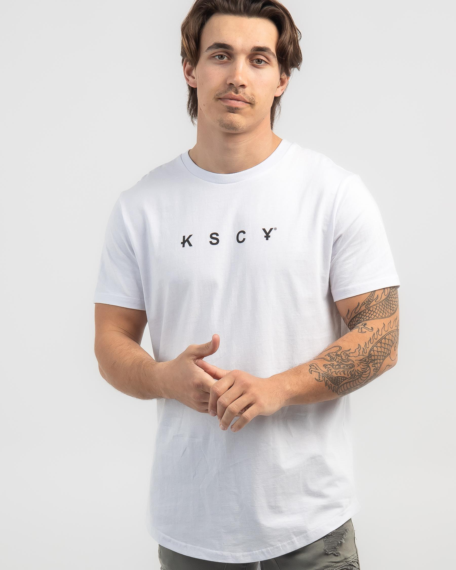 Shop Kiss Chacey Zomp Dual Curved T-Shirt In Optical White - Fast ...