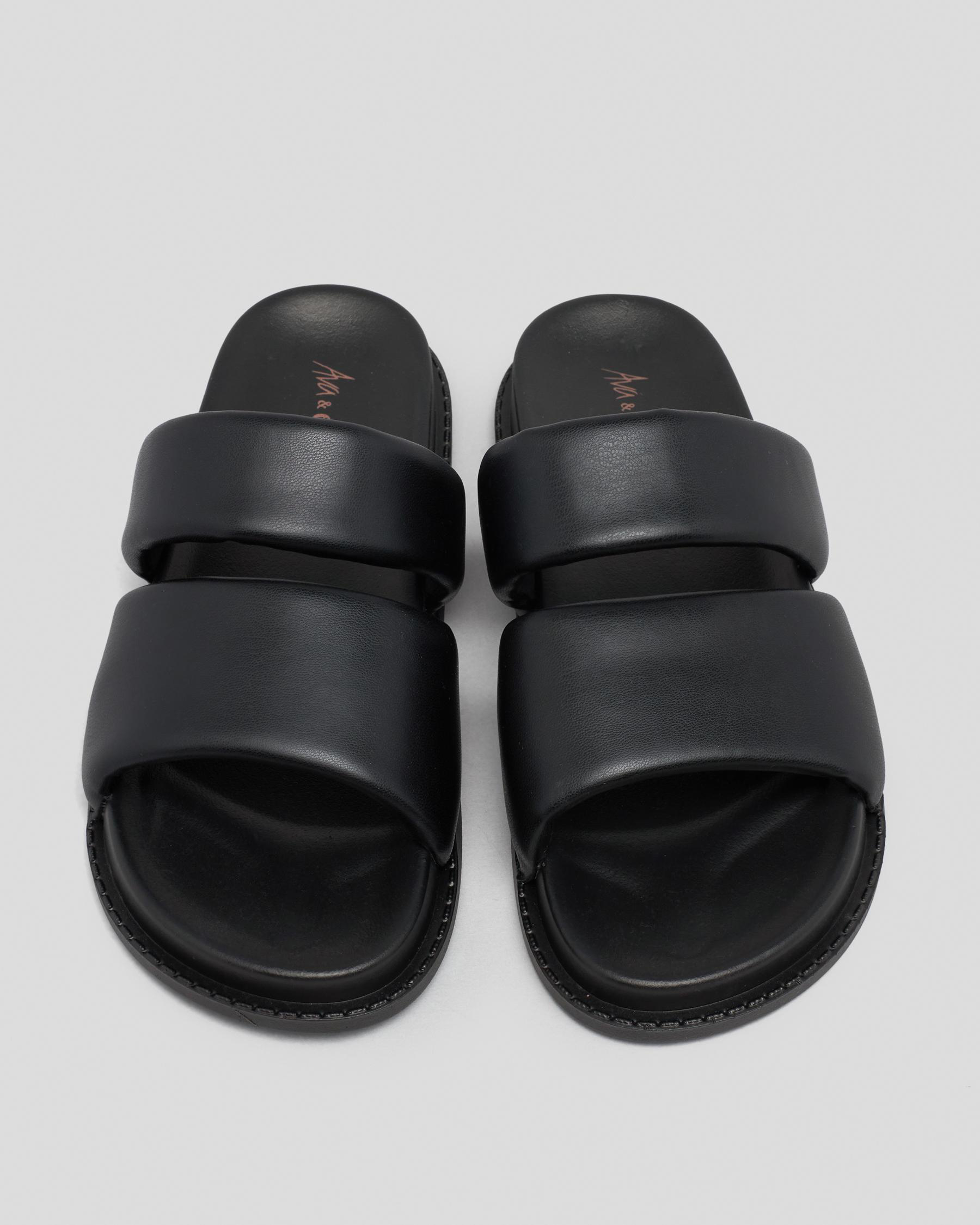 Shop Ava And Ever Ellie Slide Sandals In Black Fast Shipping And Easy Returns City Beach Australia