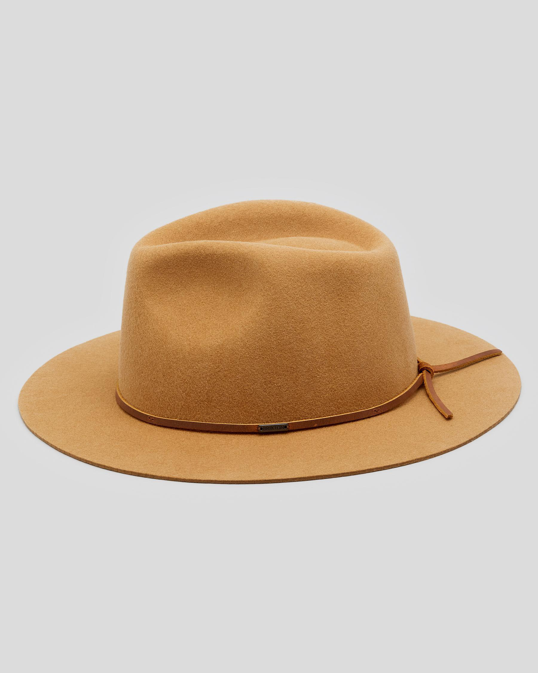 Shop Brixton Wesley Fedora In Lion - Fast Shipping & Easy Returns ...