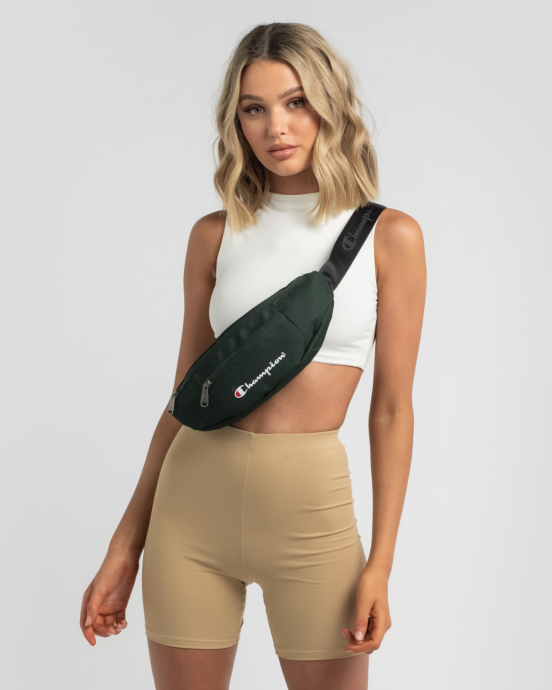 Shop Champion Logo Bum Bag In Shere Khan - Fast Shipping & Easy Returns ...