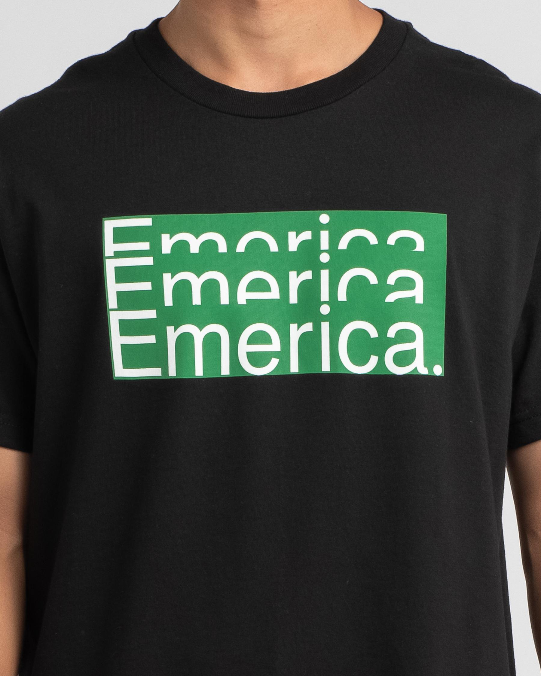 Shop Emerica Stacked Bar T-Shirt In Black - Fast Shipping & Easy ...