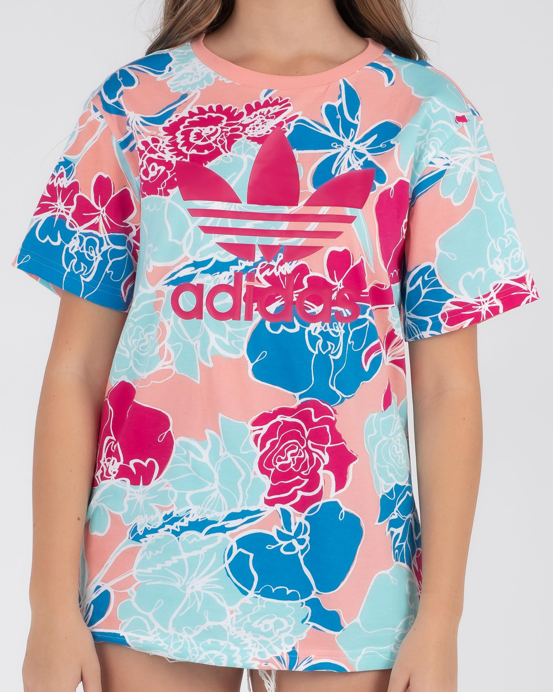 Shop adidas Girls' Adi T-Shirt In Glory Pink/white - Fast Shipping ...