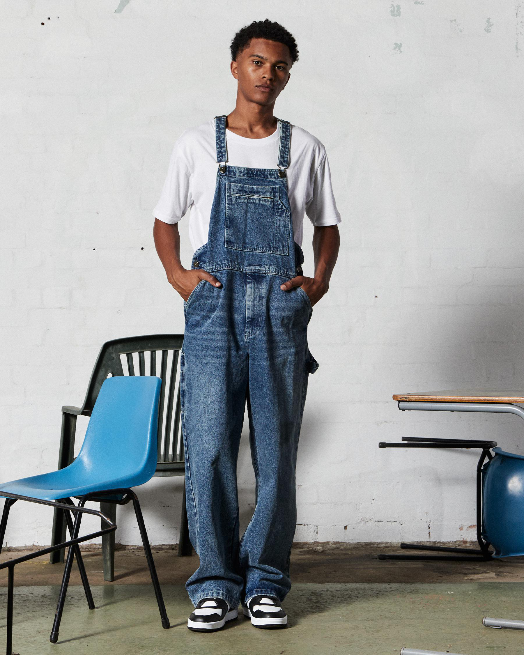 Shop Lucid Dynamo Denim Overalls In Blue - Fast Shipping & Easy Returns ...