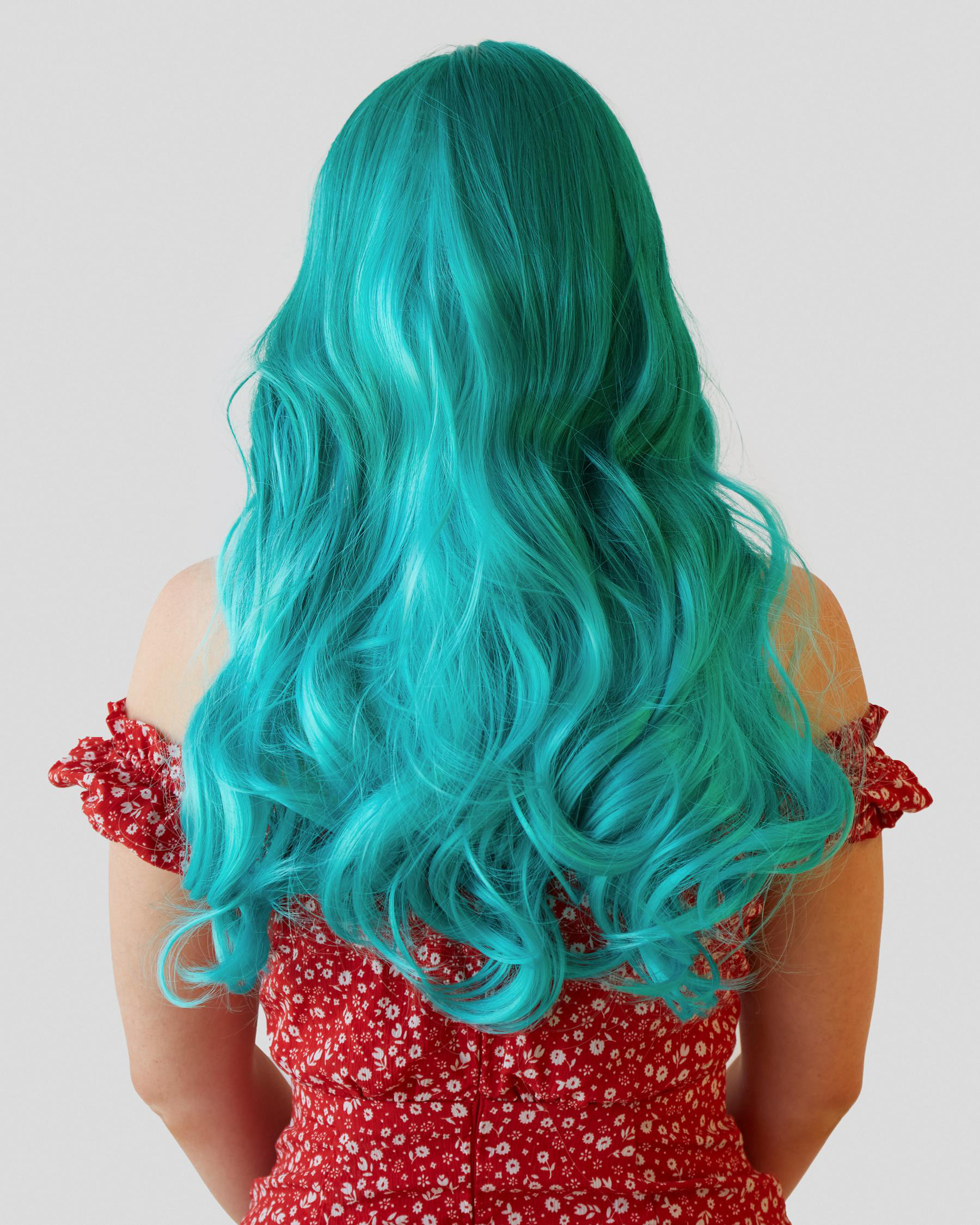 Get It Now Turquoise Ocean Wig In Turquoise - Fast Shipping & Easy ...