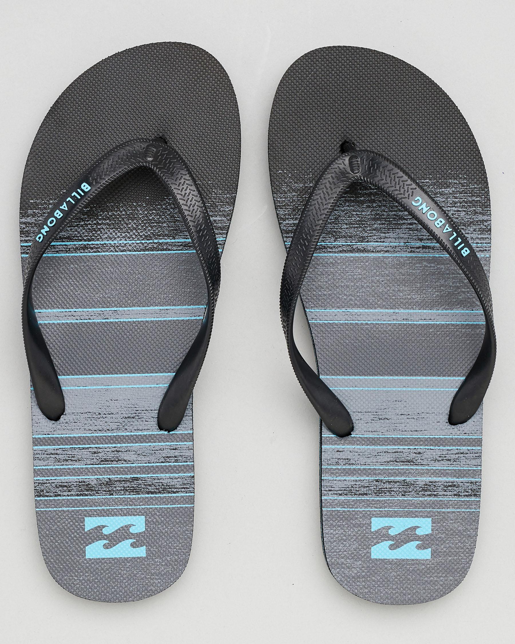 Shop Billabong Faded Thongs In Black - Fast Shipping & Easy Returns ...