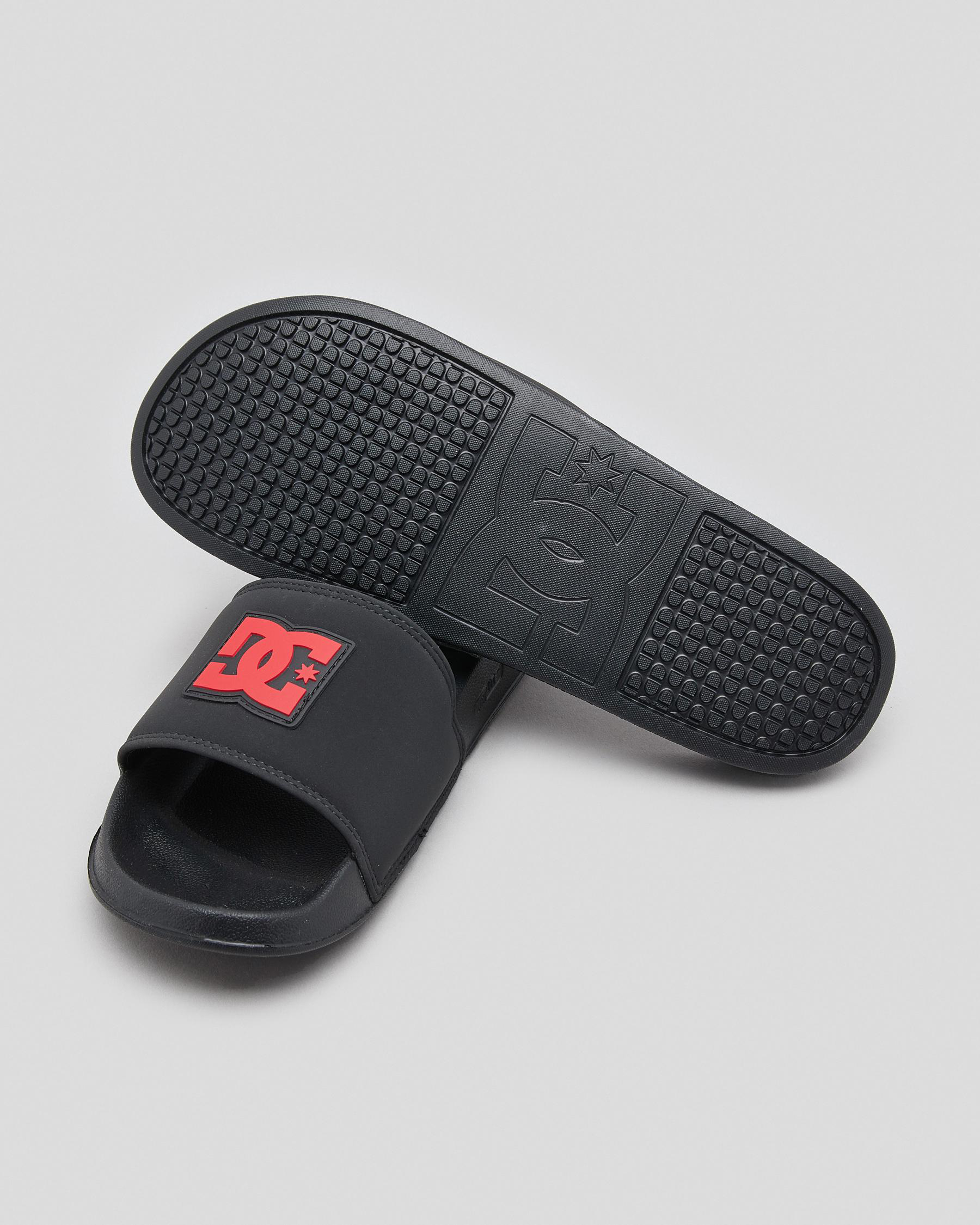 Shop DC Shoes DC Slide SE Slides In Black/red/red - Fast Shipping ...