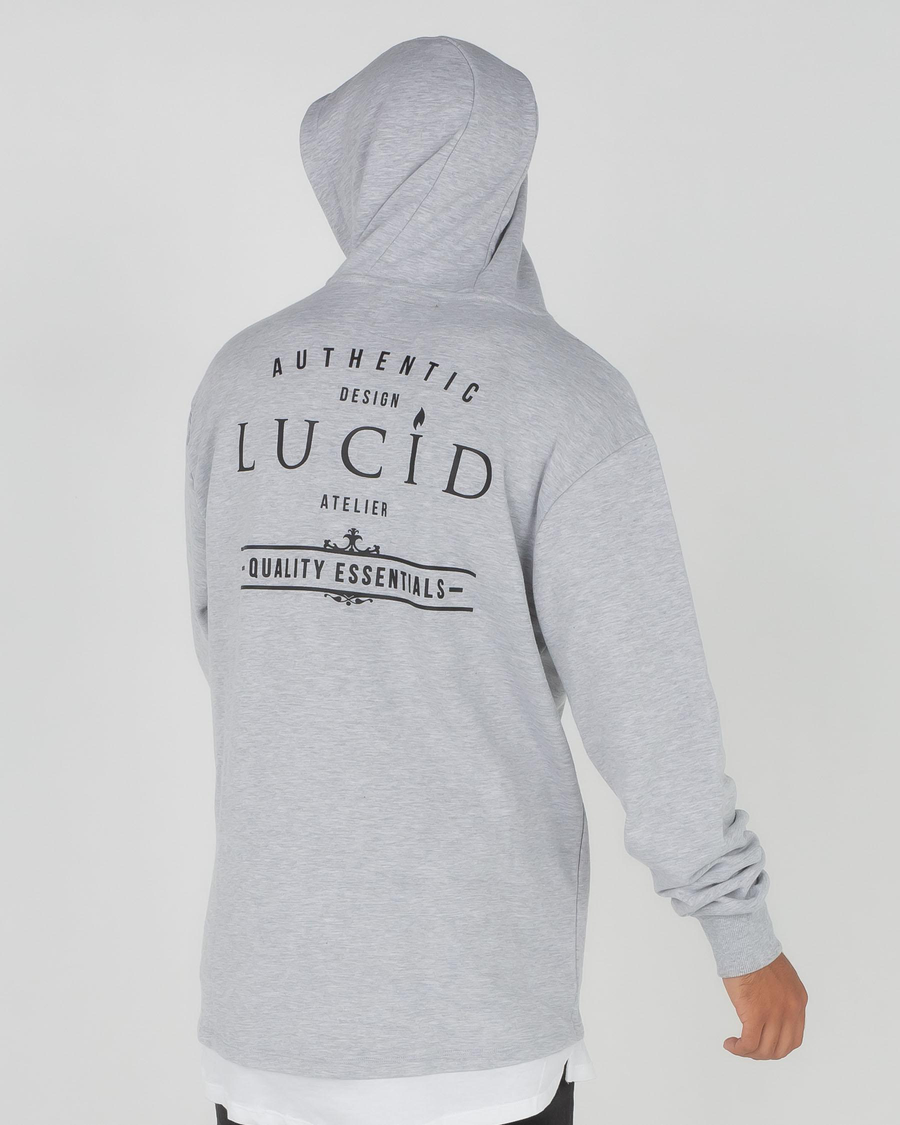 Shop Lucid Ascend Hoodie In Light Grey Marle - Fast Shipping & Easy ...