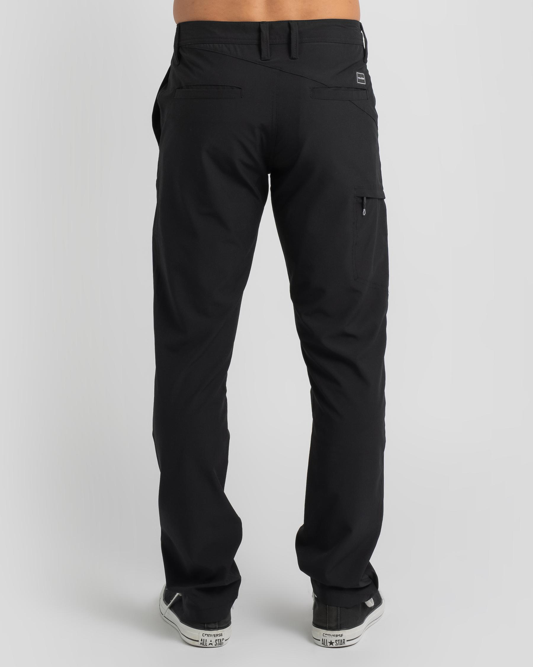 Shop Volcom Range Stretch Pants In Black - Fast Shipping & Easy Returns ...