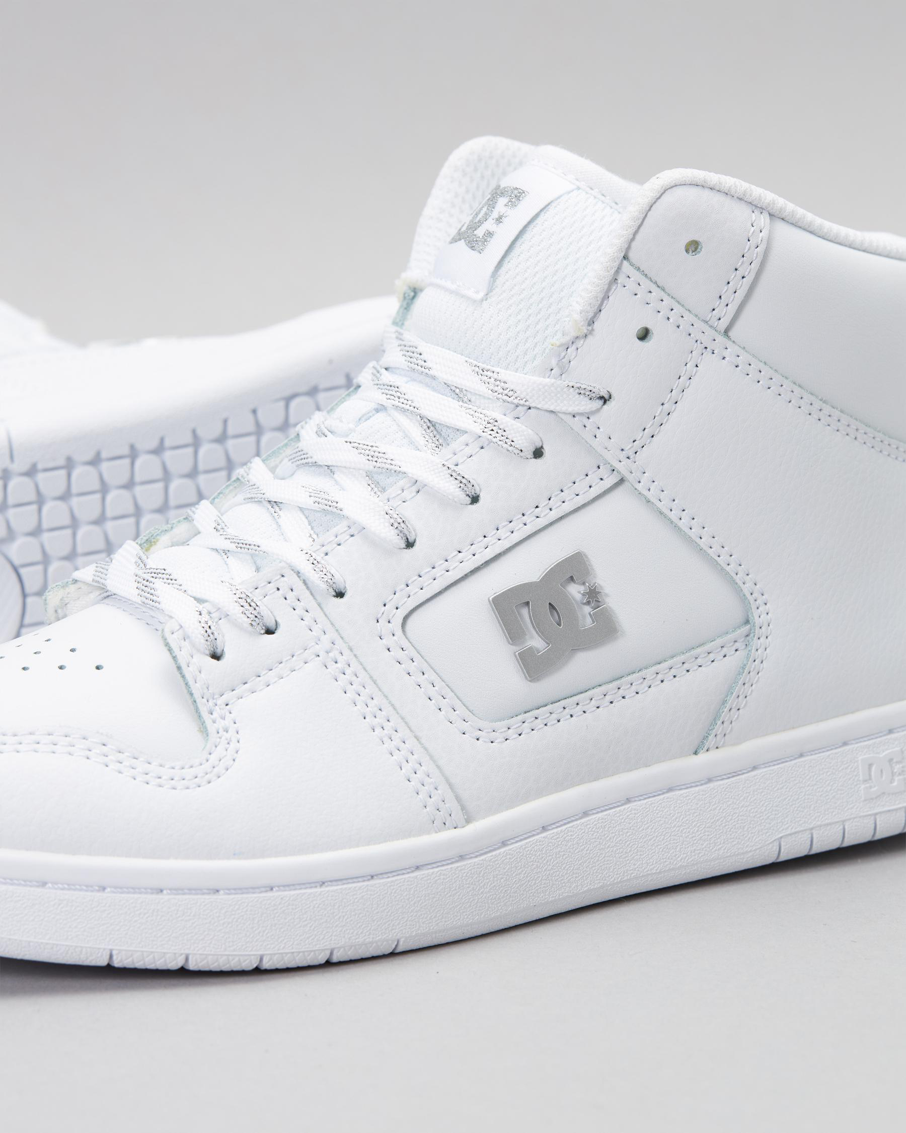 Shop DC Shoes Manteca 4 HI Shoes In White/silver - Fast Shipping & Easy ...