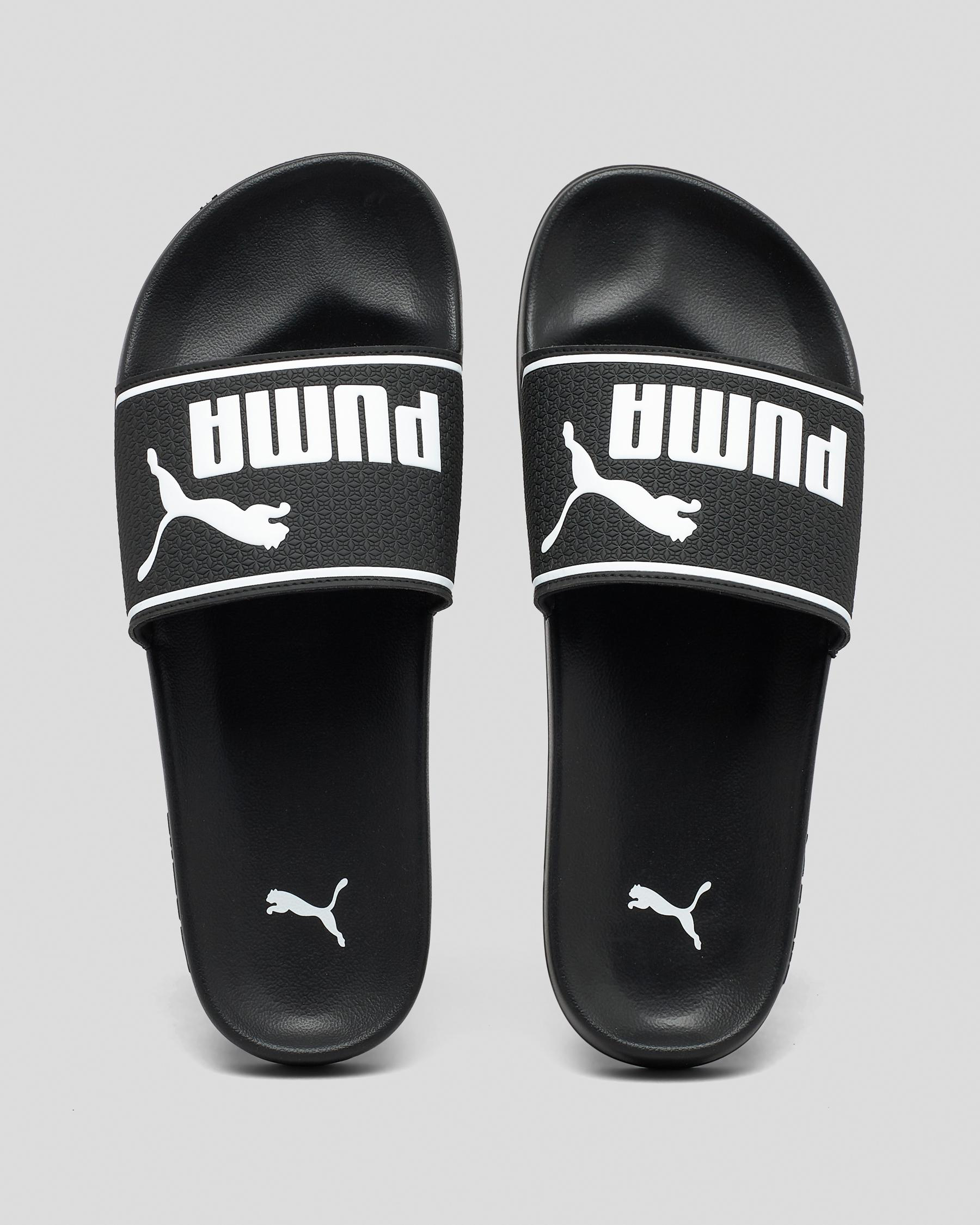 Shop Puma Leadcat 2.0 Slides In Puma Black-puma White - Fast Shipping ...