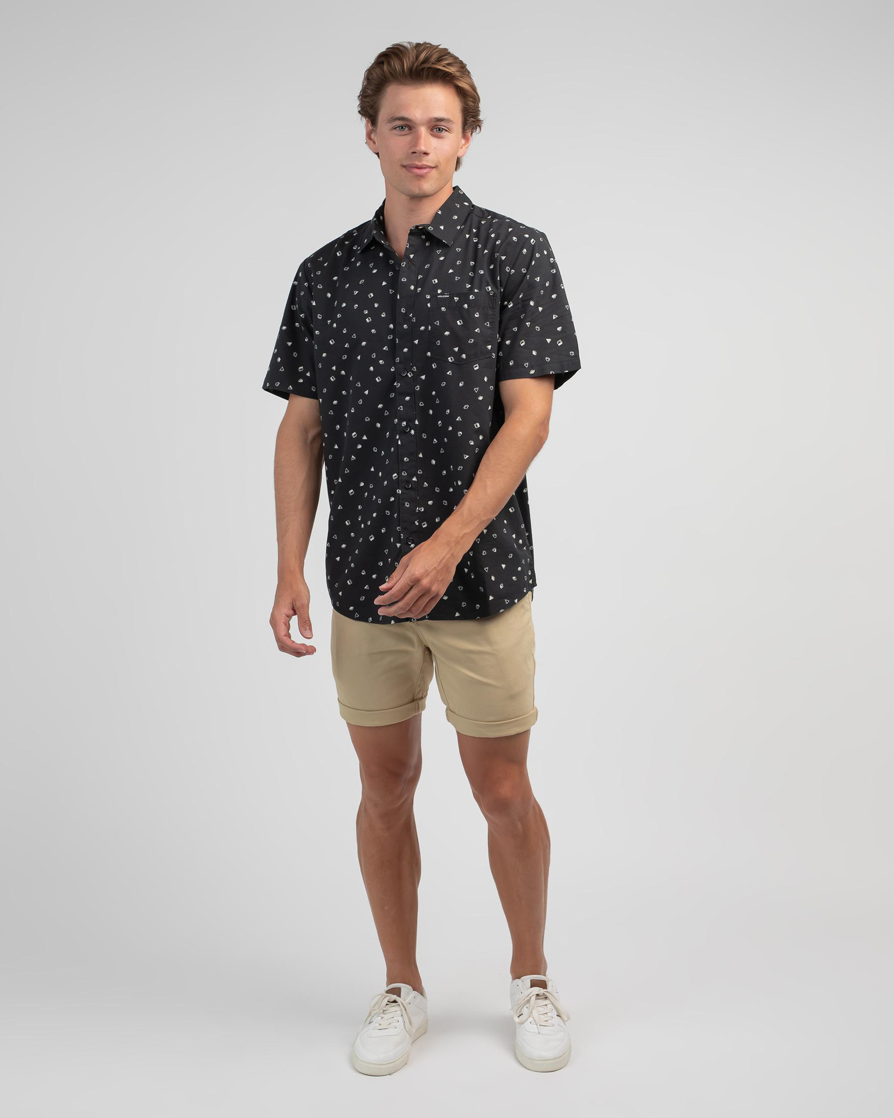 Shop Volcom Hall Pass Shirt In New Black - Fast Shipping & Easy Returns ...