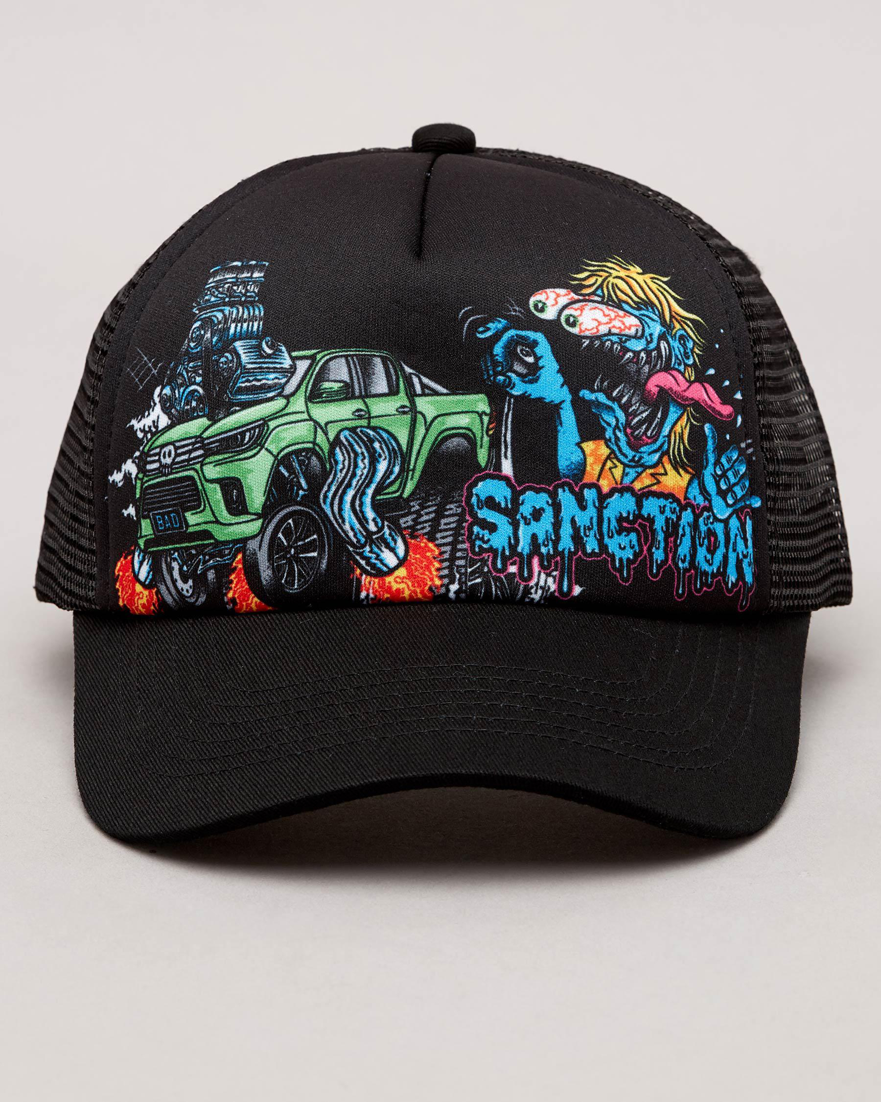Shop Sanction Boys' Pickup Trucker Cap In Black - Fast Shipping & Easy ...