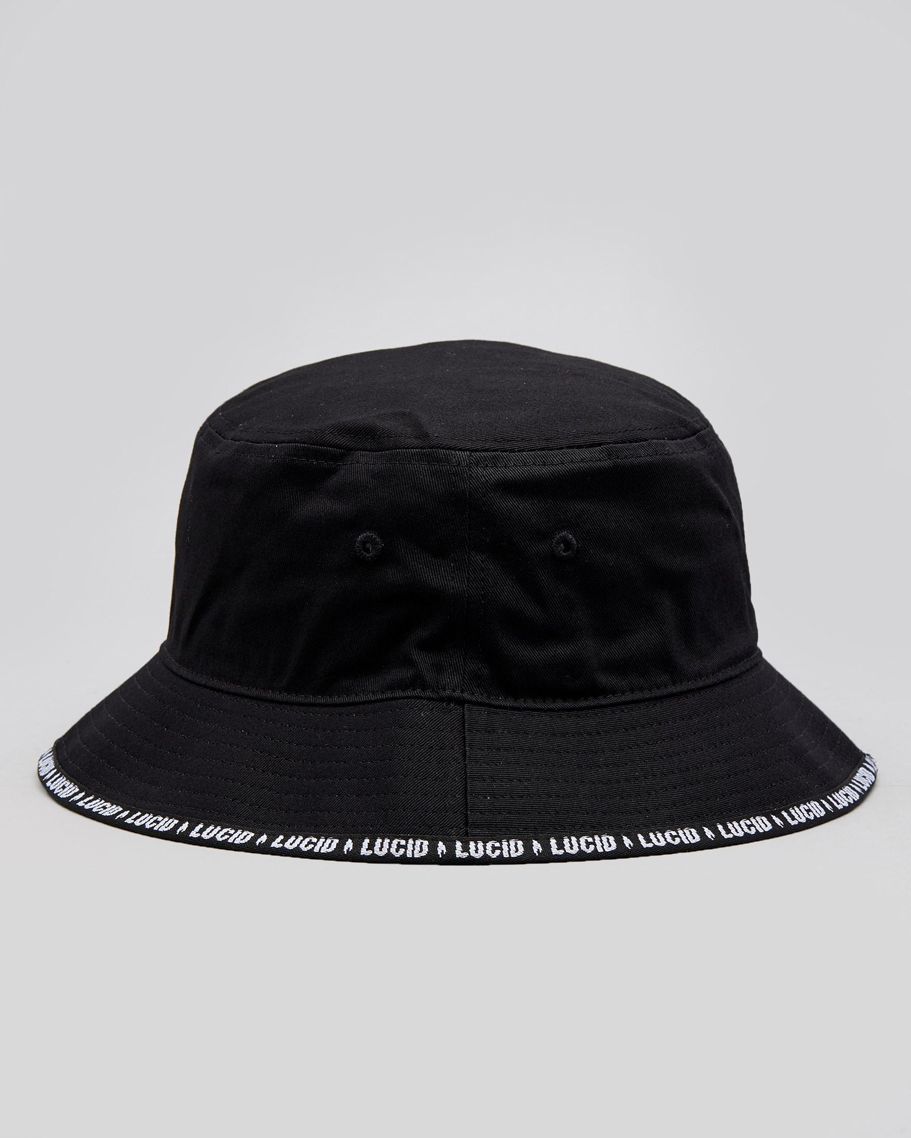 Shop Lucid Repeat Bucket Hat In Black - Fast Shipping & Easy Returns ...