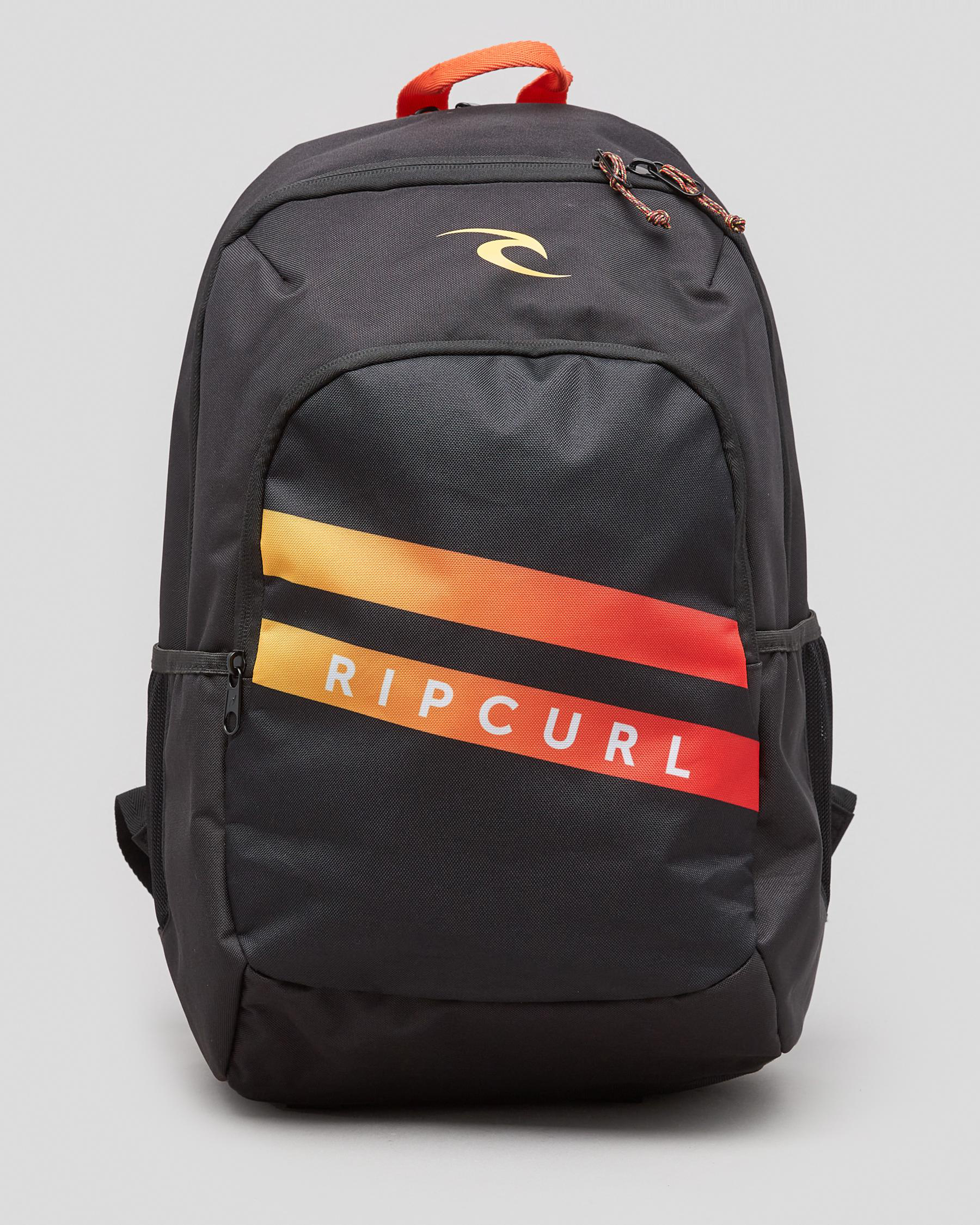Shop Rip Curl Ozone 30L Combo Eco Backpack In Black/orange - Fast ...